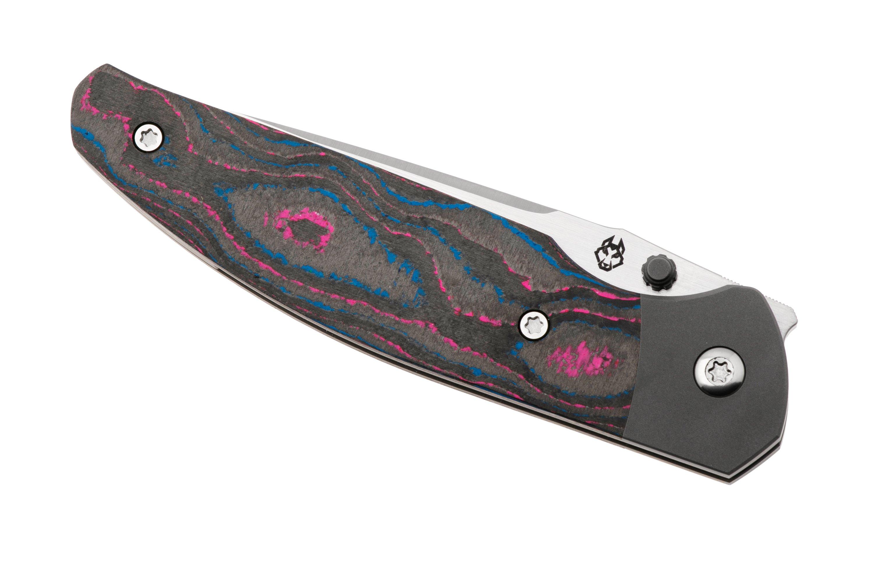 Jack Wolf Tango TANGO-01-CC-MIAMI, Satin CPM S90V, Titanium CamoCarbon ...