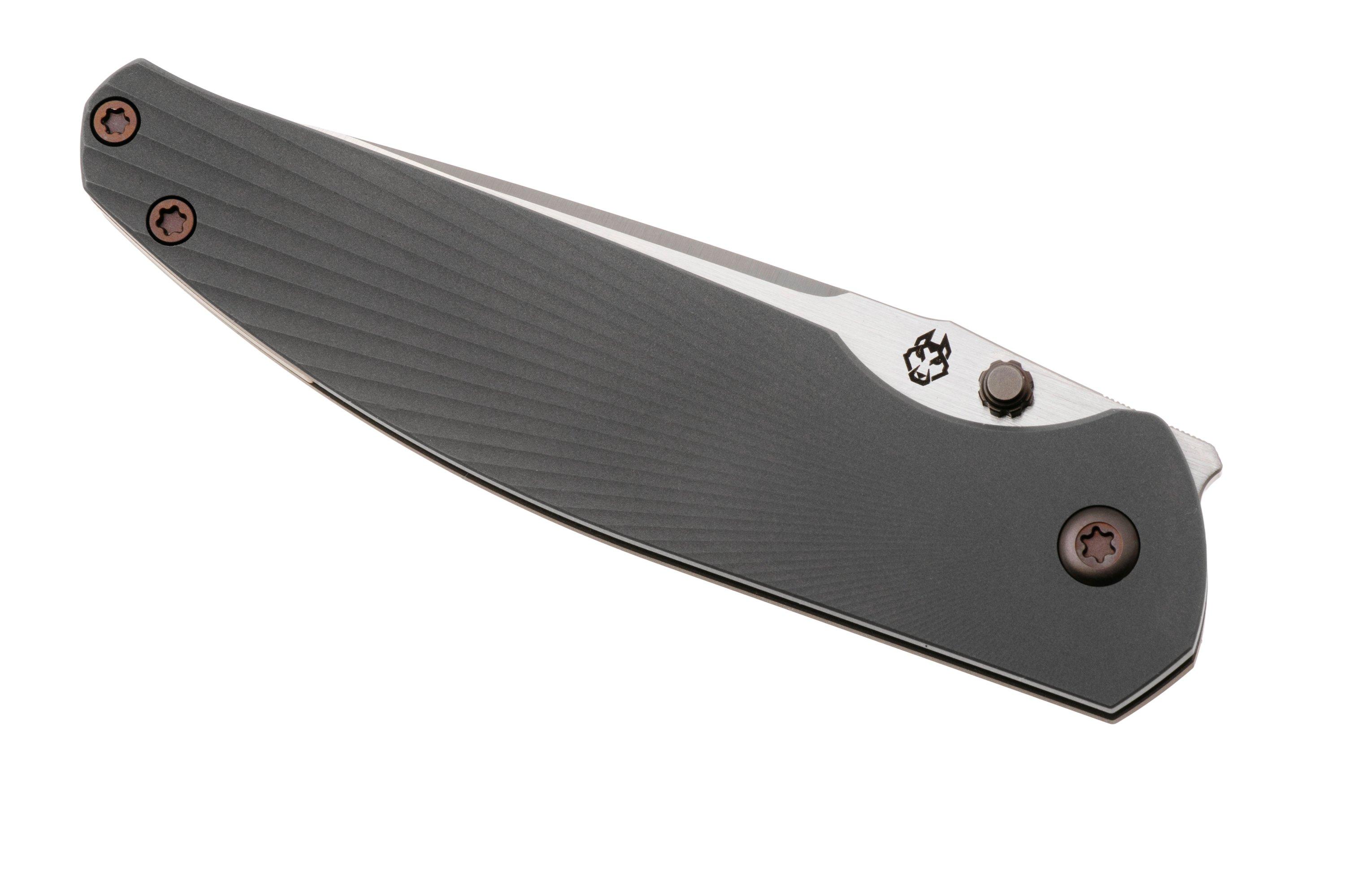 Jack Wolf Tango TANGO-01-TI-SUNBURST, Satin CPM S90V, Titanium Sunburst ...