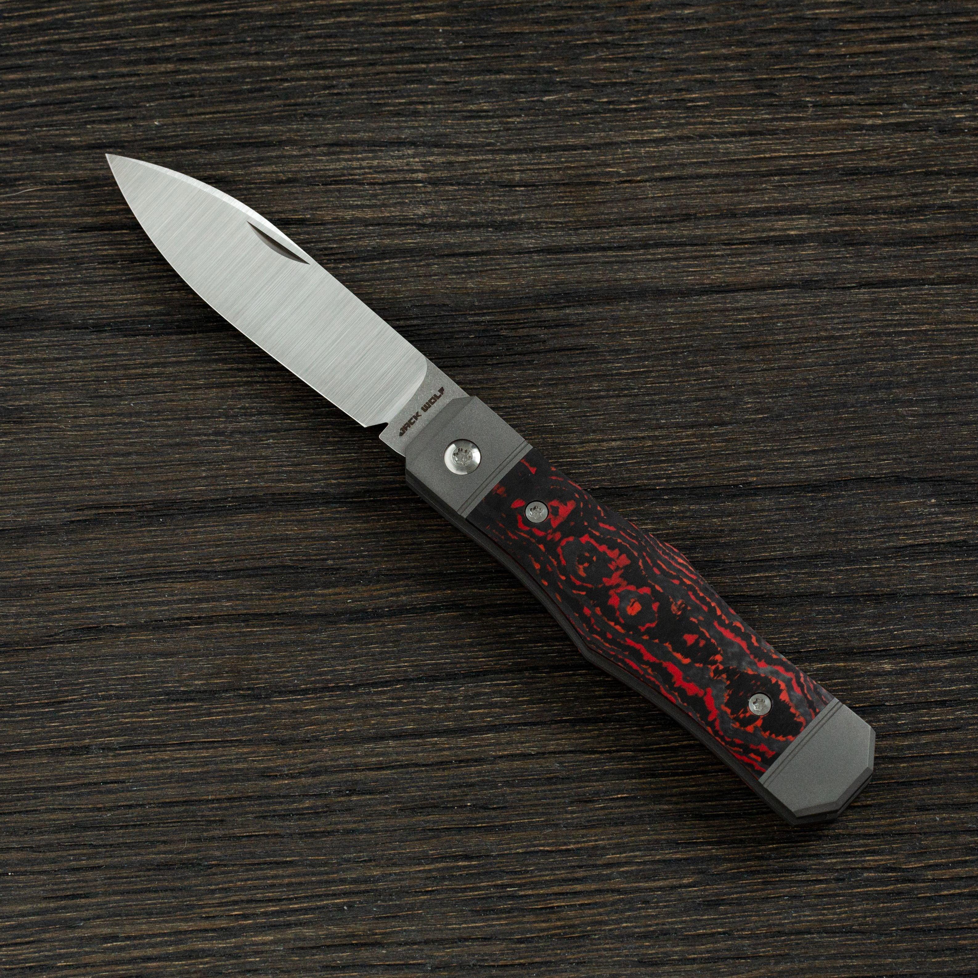 Jack Wolf Vampire Jack VAMPI-01-FCLF Fat Carbon Lava Flow slipjoint ...