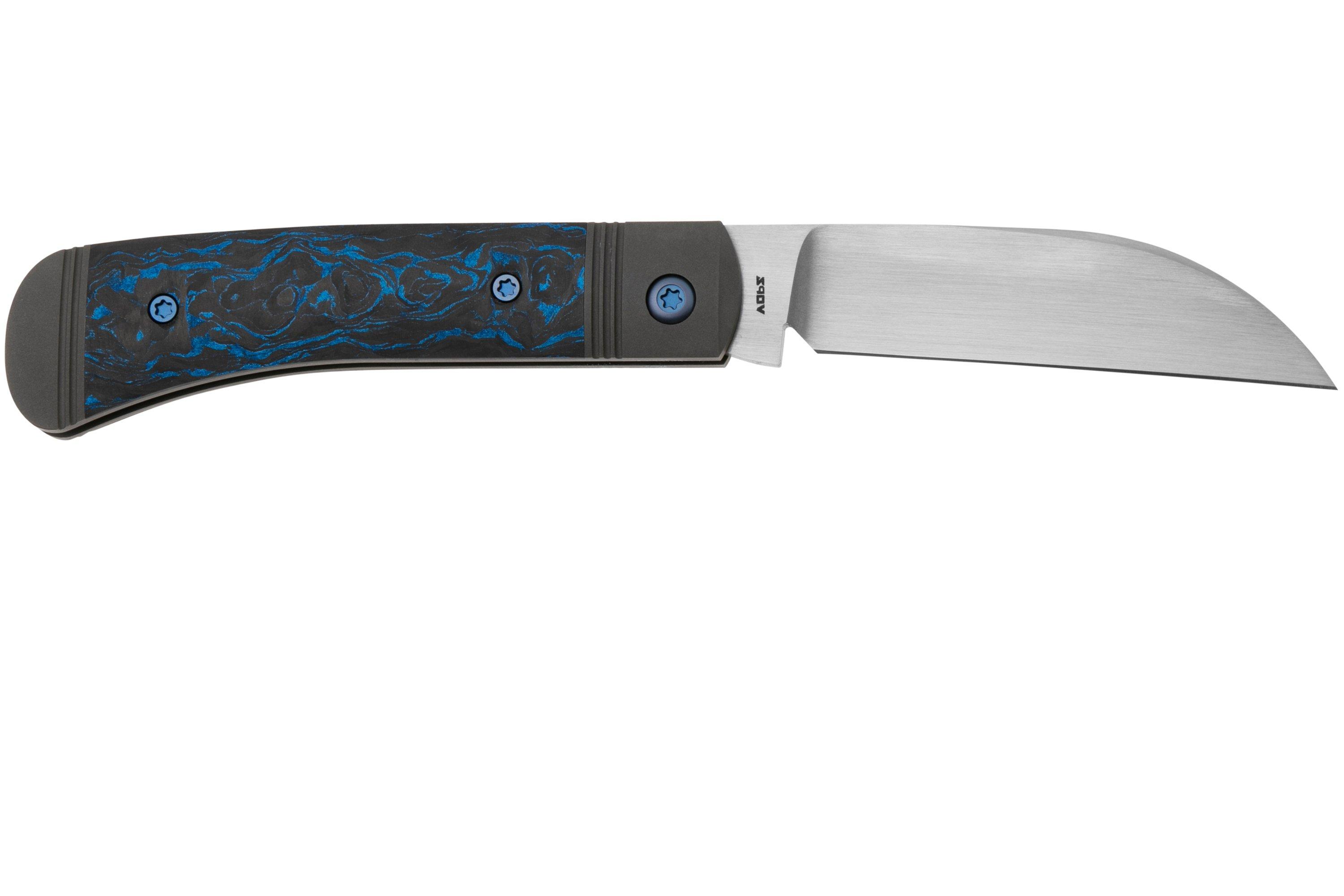 Jack Wolf Venom Jack VEN-BM-CFHS Hand Satin S90V, Blue Marble Carbon ...