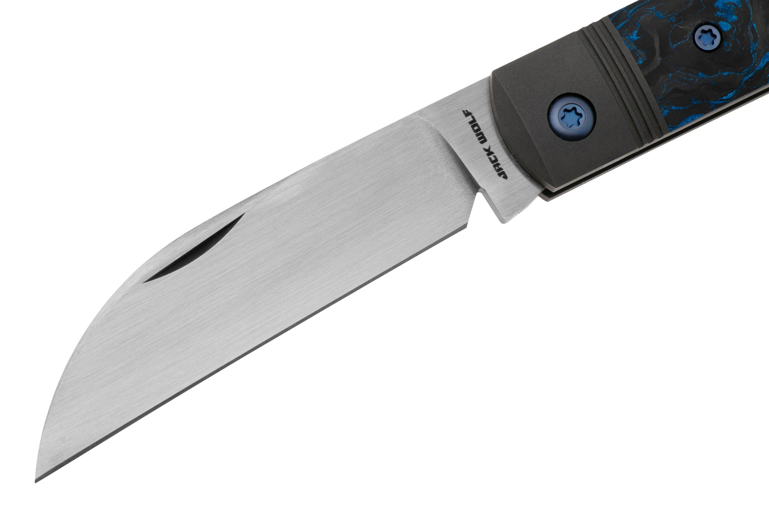 Jack Wolf Venom Jack VEN-BM-CFHS Hand Satin S90V, Blue Marble Carbon ...