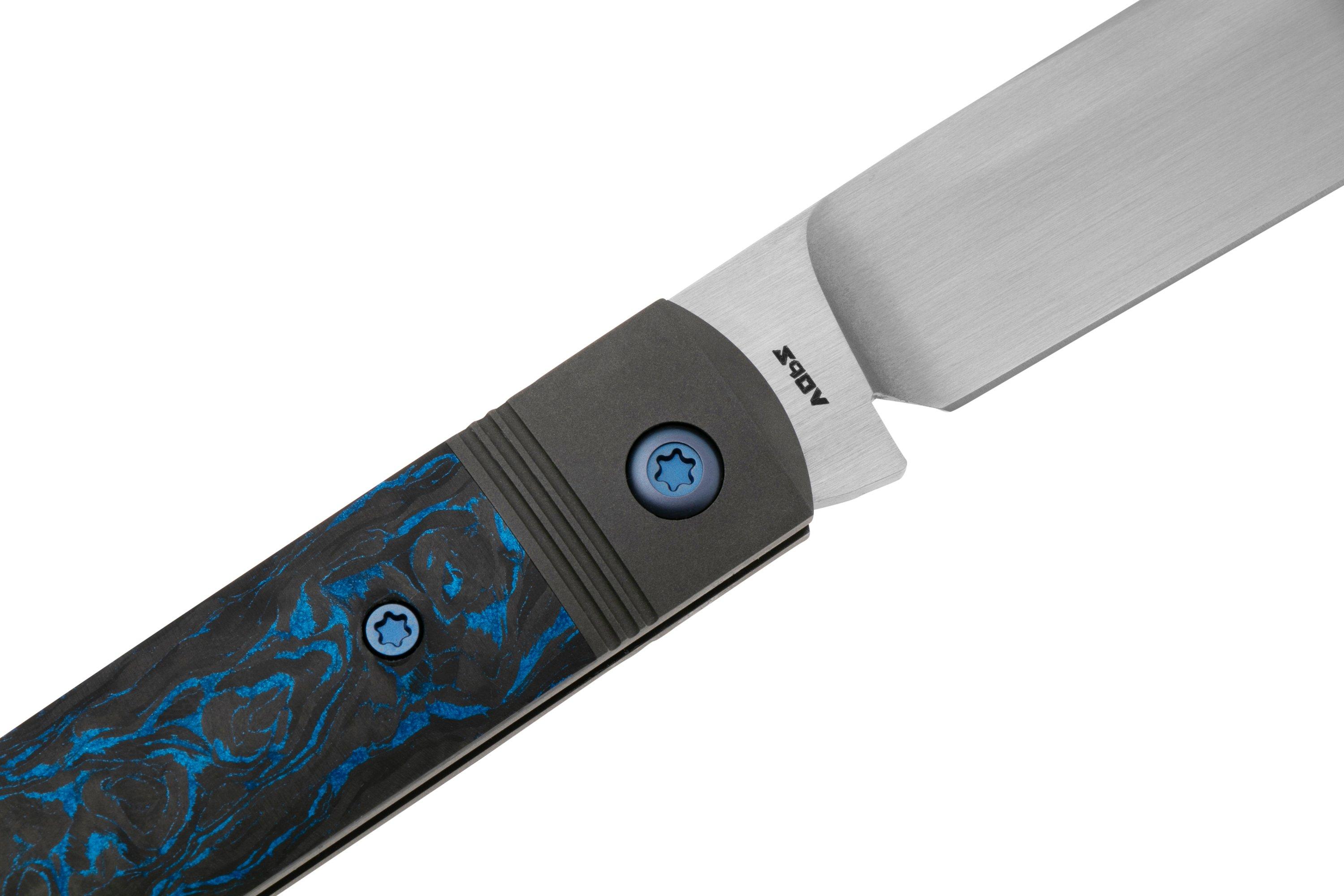 Jack Wolf Venom Jack VEN-BM-CFHS Hand Satin S90V, Blue Marble Carbon ...