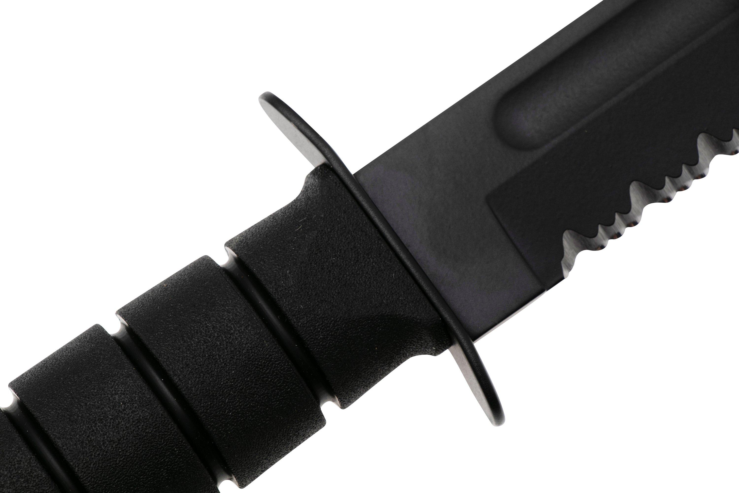 KA-BAR USMC 1214 partly serrated, Kraton, kydex sheath | Advantageously ...