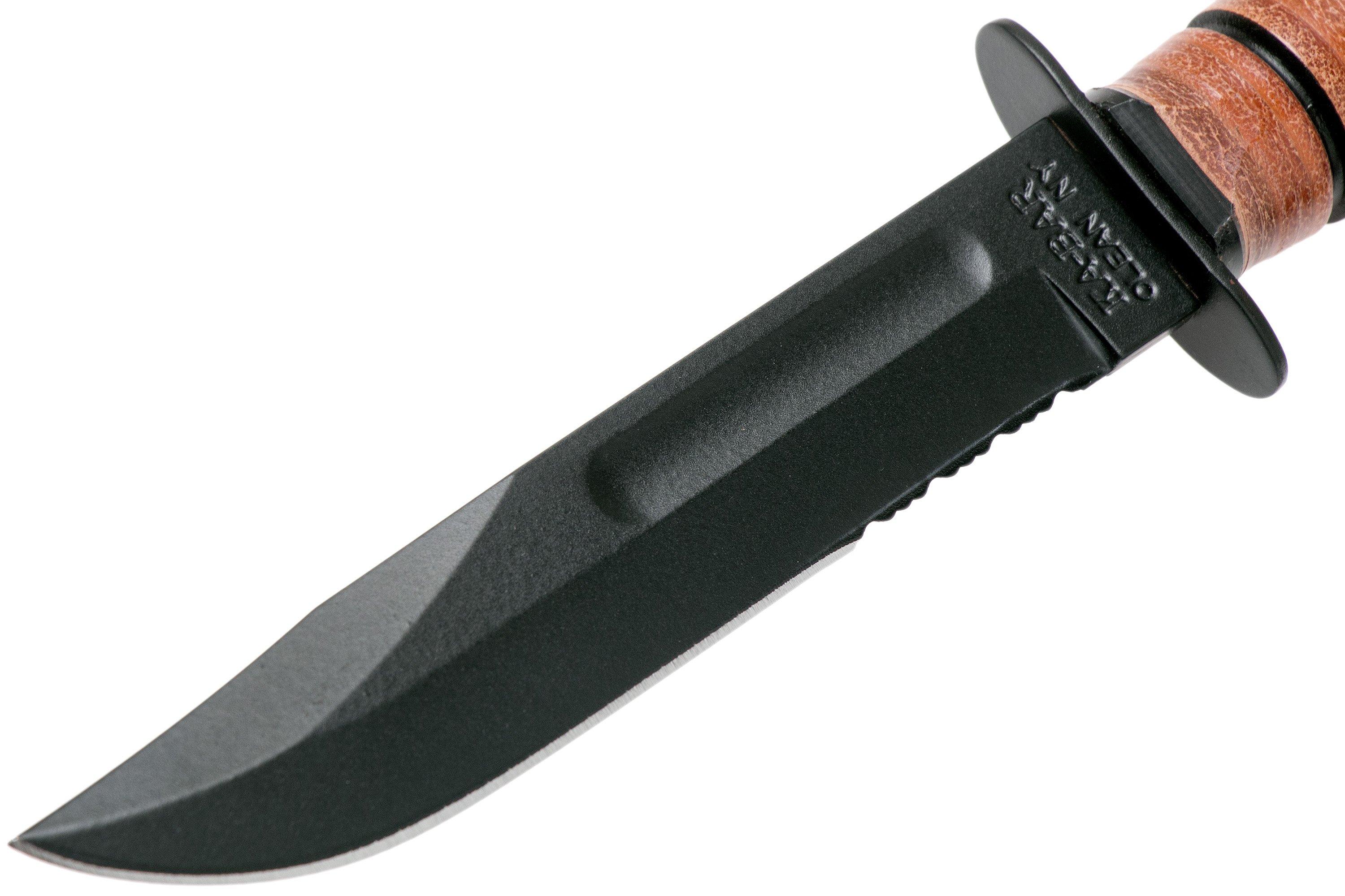 KA-BAR Short 1261 teils Wellenschliff, feststehendes Messer ...