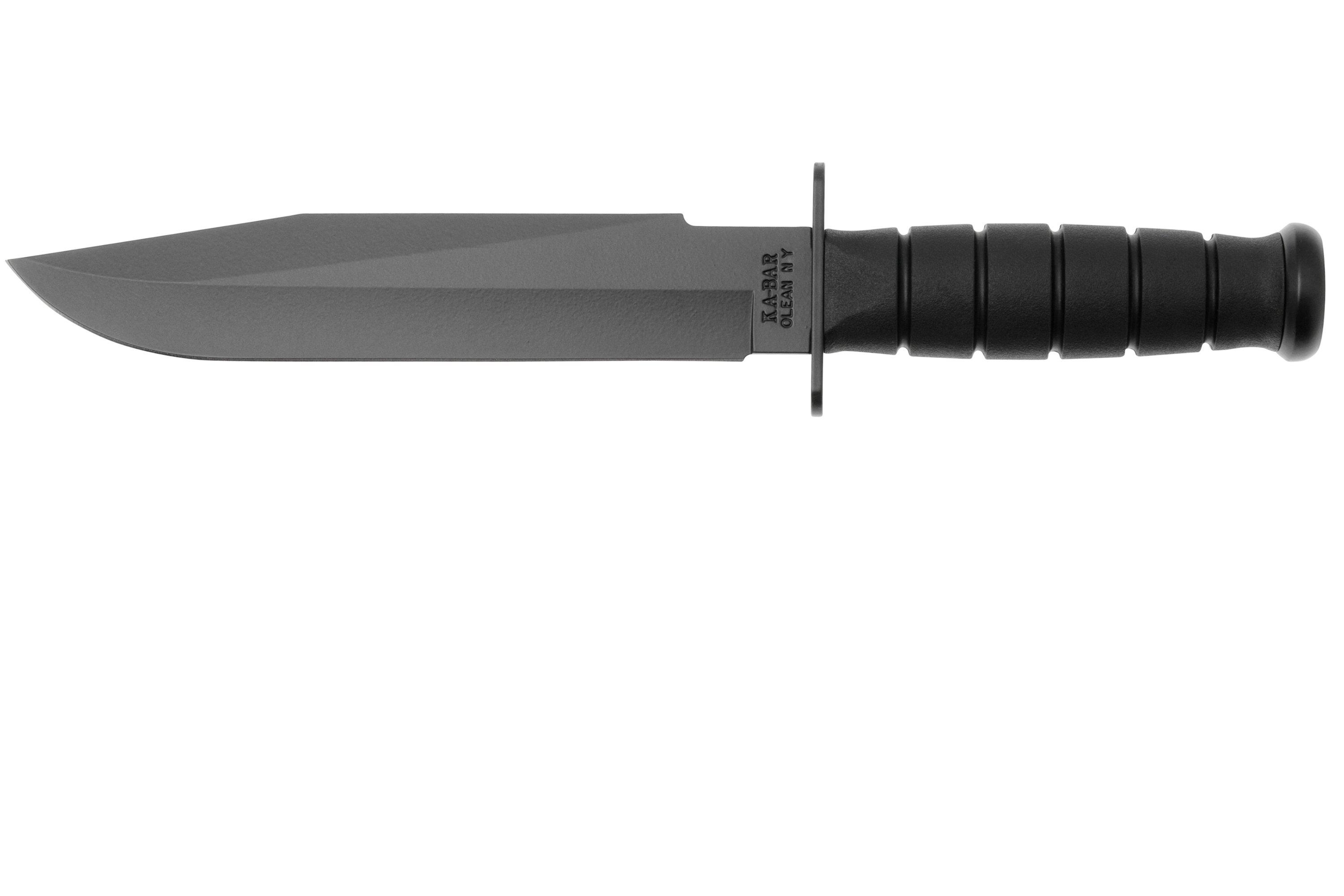 KA-BAR Fighter 1269 Clippoint Black, fixed knife | Advantageously shopping at Knivesandtools.ie