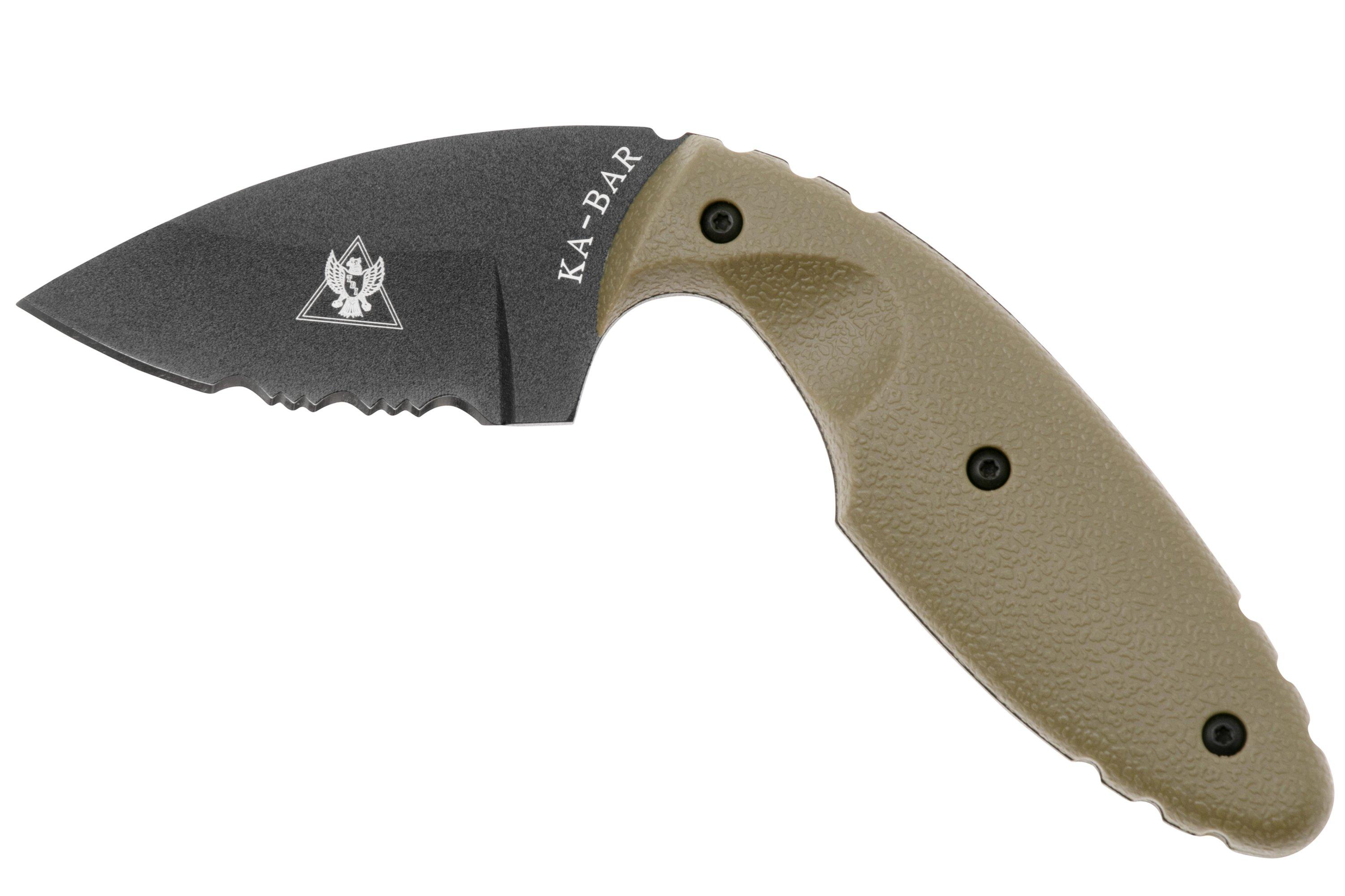 KA-BAR TDI 1477CB Half Serrated Coyote Brown, fixed knife ...