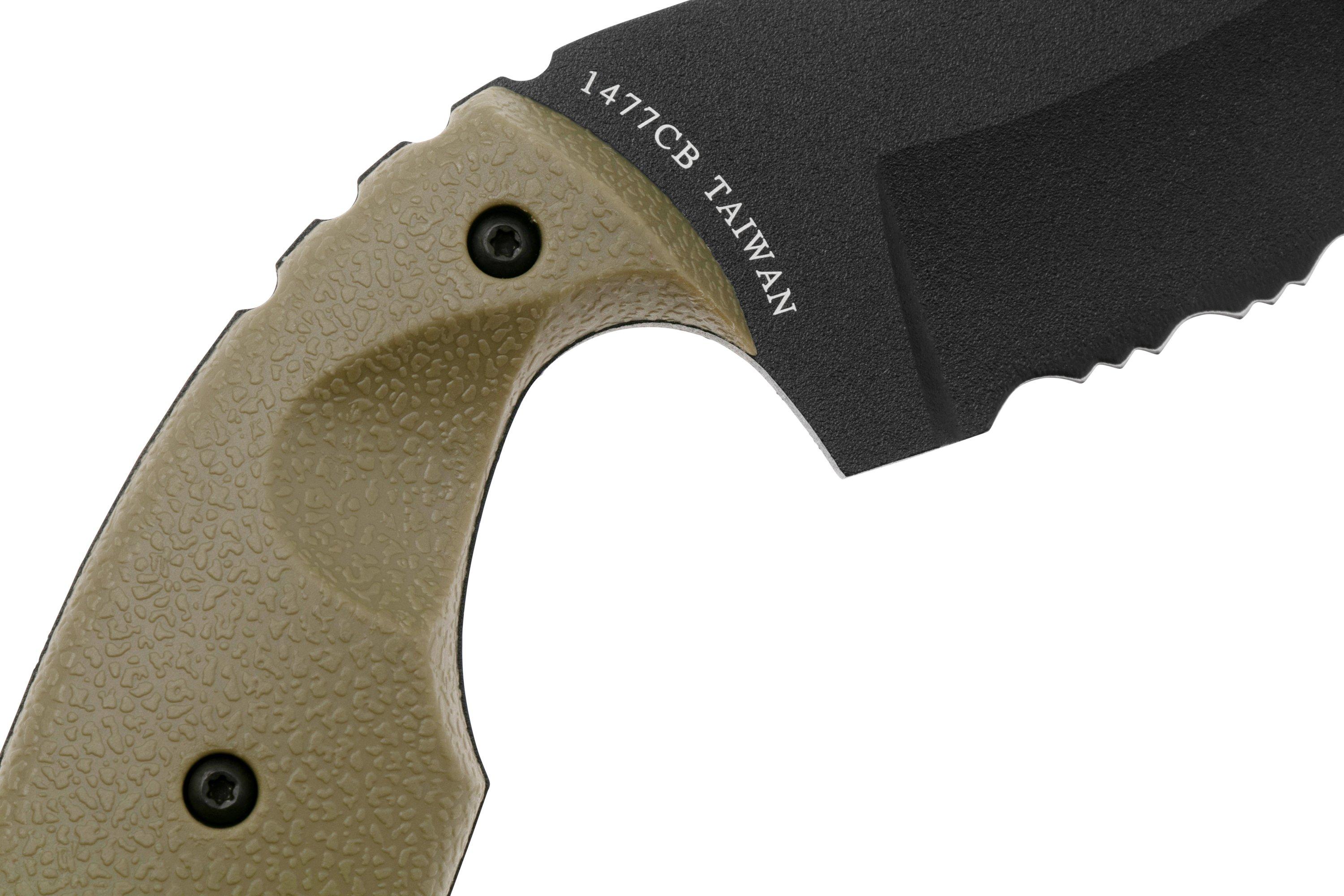 KA-BAR TDI 1477CB Half Serrated Coyote Brown, fixed knife ...