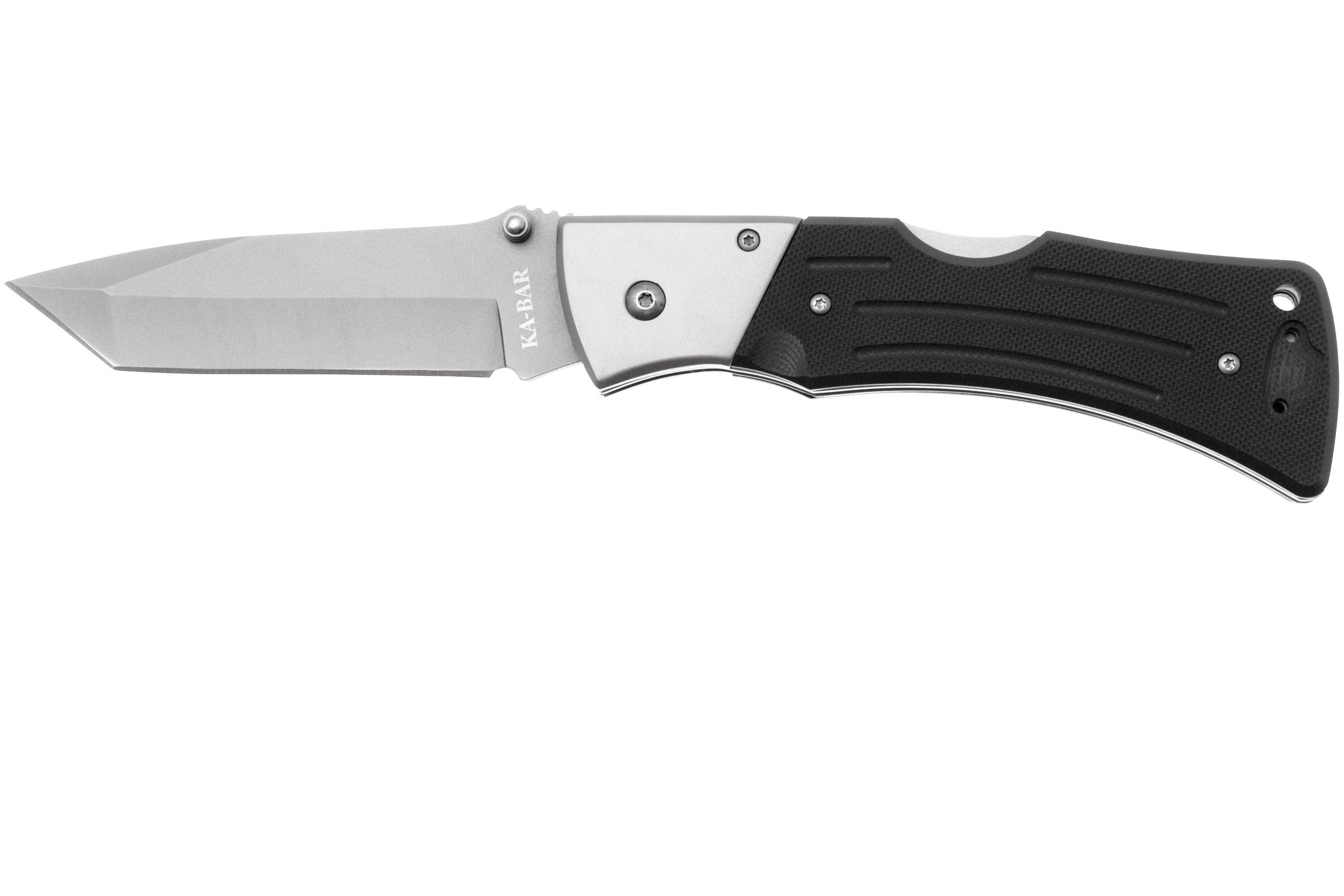 KA-BAR Mule Folder 3064 Tanto, Black G10, navalha tática | Compras ...