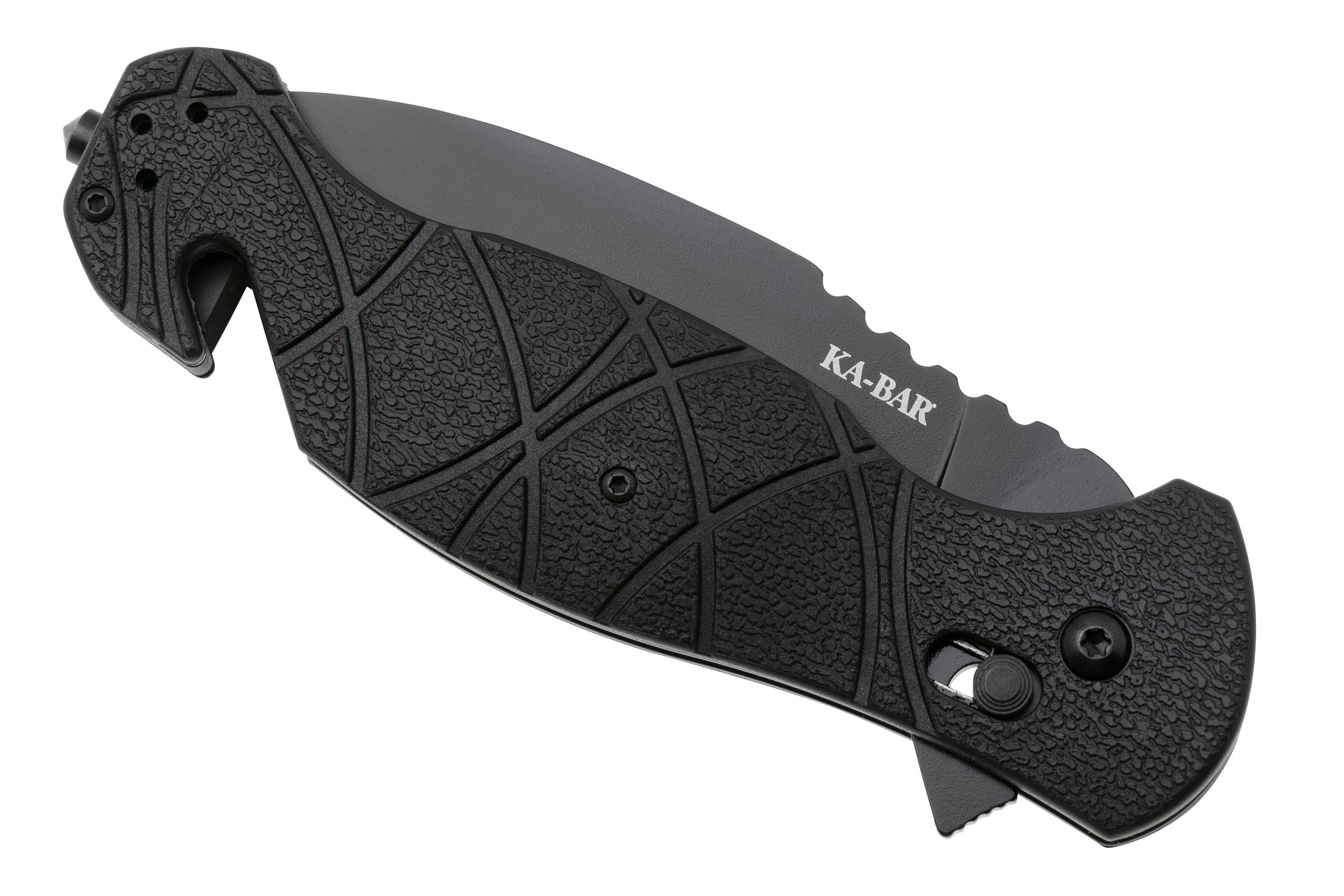 KA-BAR Coytu 3085 Black AUS8A, Black GRN, pocket knife | Advantageously ...
