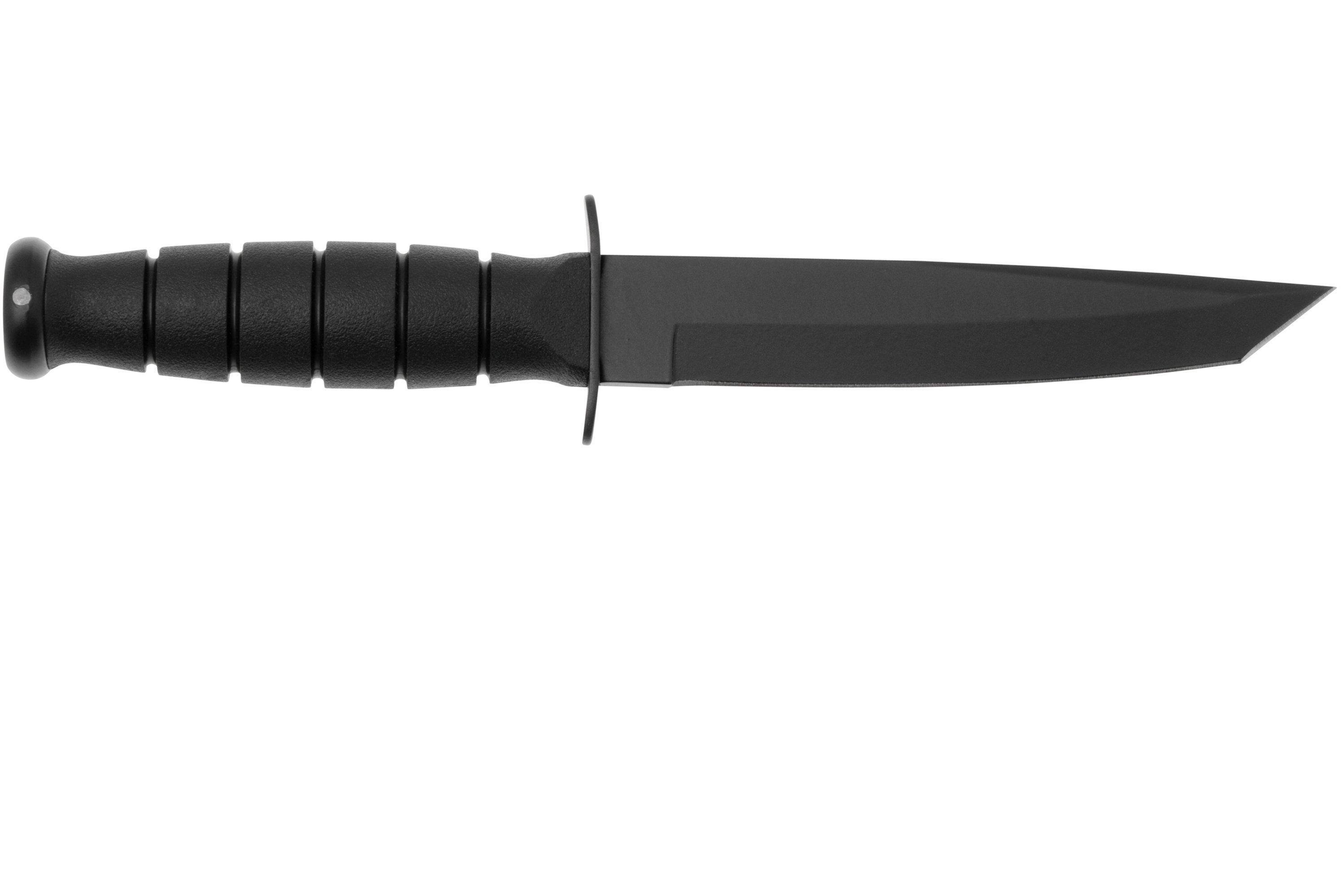 KA-BAR 5054 Short Tanto, Plain Edge Black, Kydex Sheath, faca fixa | Compras vantajosas em ...