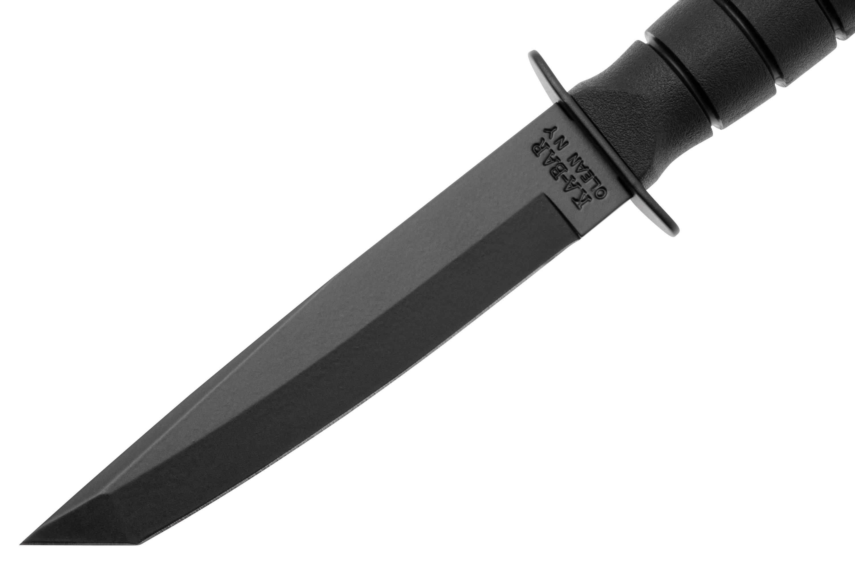 KA-BAR 5054 Short Tanto, Plain Edge Black, Kydex Sheath, faca fixa | Compras vantajosas em ...