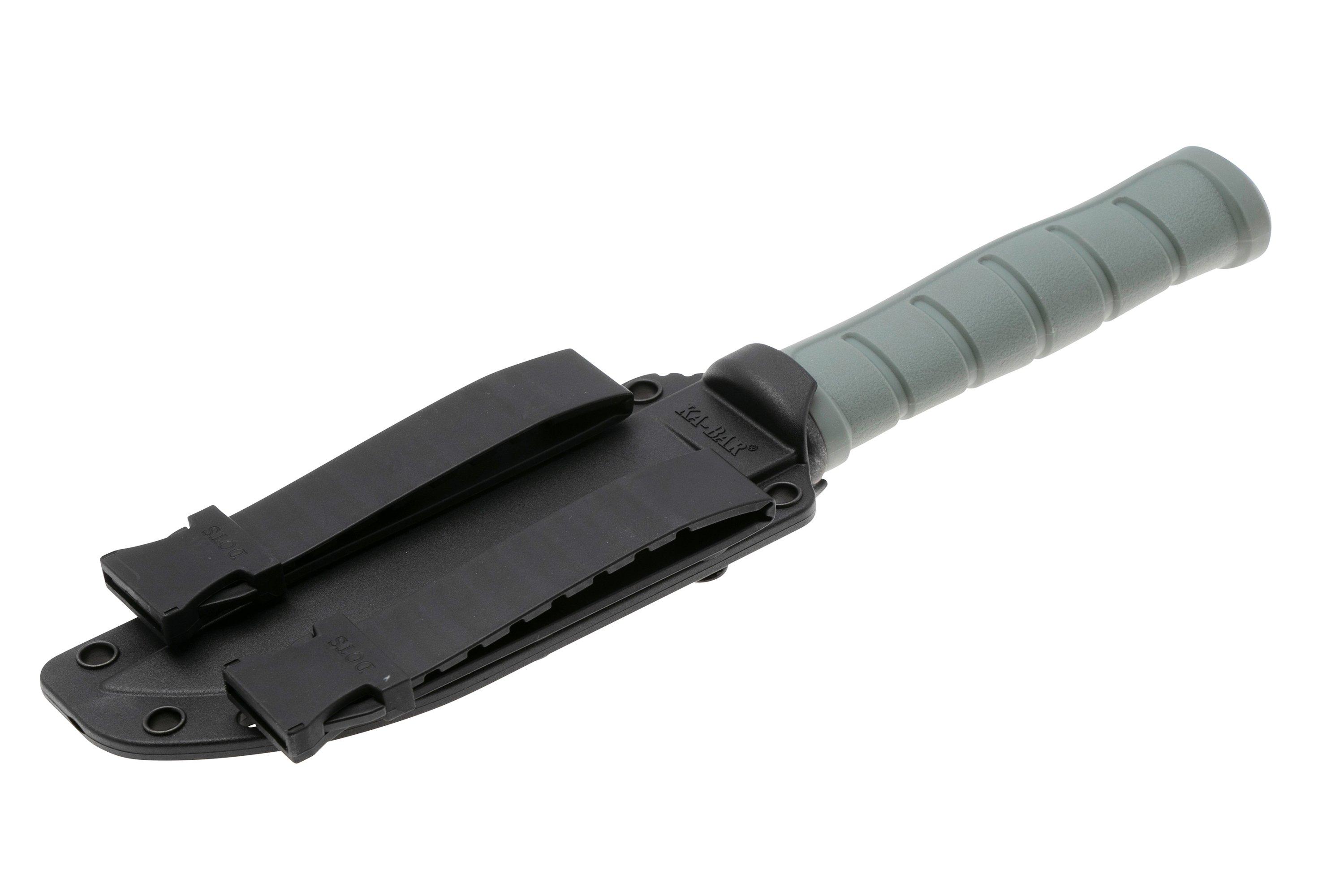 KA-BAR Dust II 6101, Blackwashed D2, Grey-Green GFN, fixed knife ...