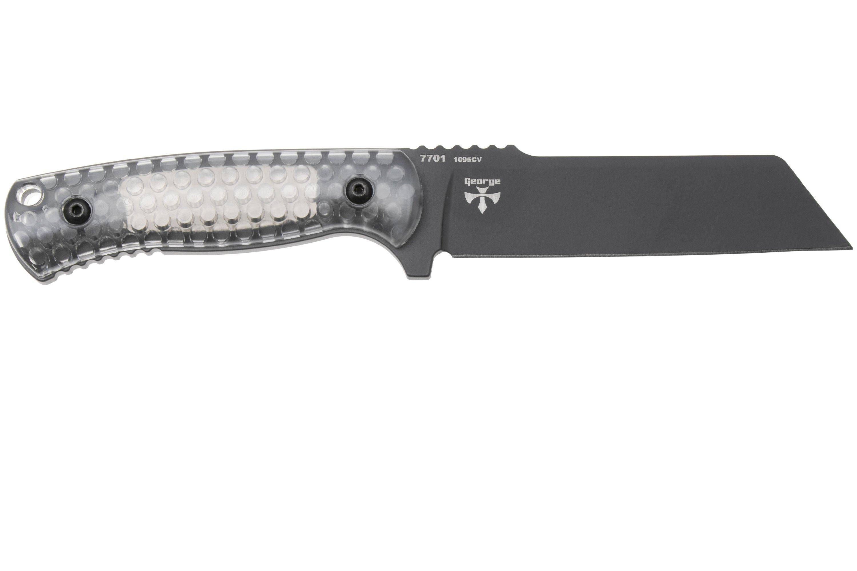 KA-BAR Cool Name 7701, Black 1095 Cro-Van Sheepsfoot, Transparent ...