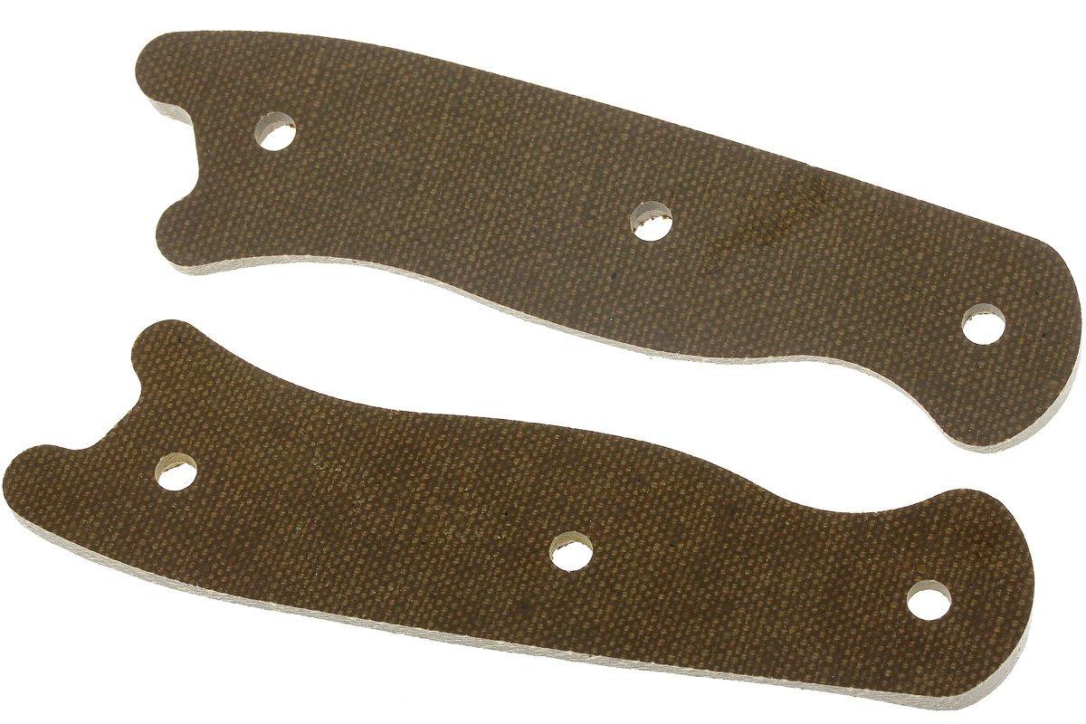 KA-BAR Short Becker Handle Scales BK16GNDL Micarta verde, capas ...