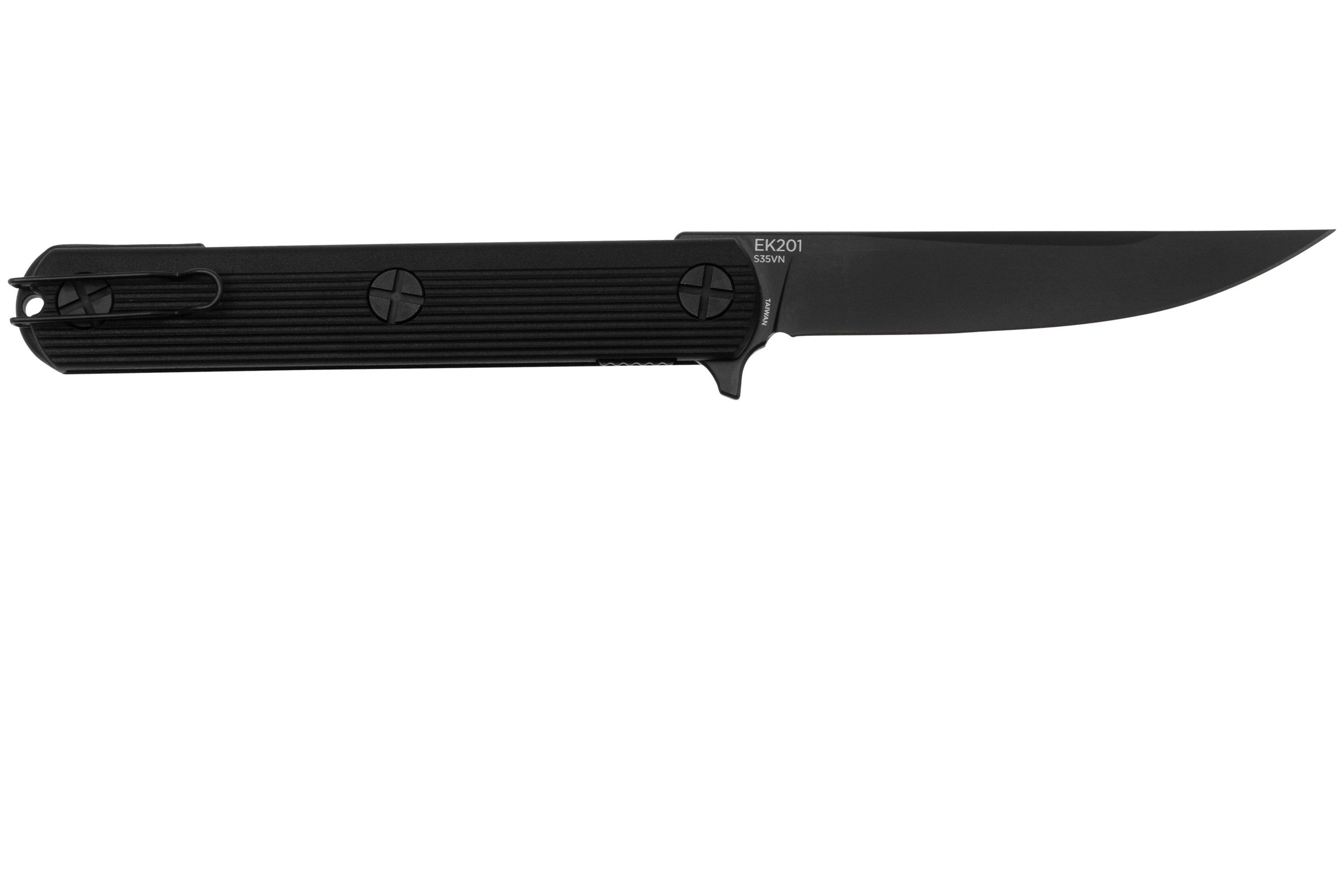 KA-BAR EK Folder EK201 Black DLC S35VN, Black GRN navaja, diseño Ondřej Němec | Compras con ...