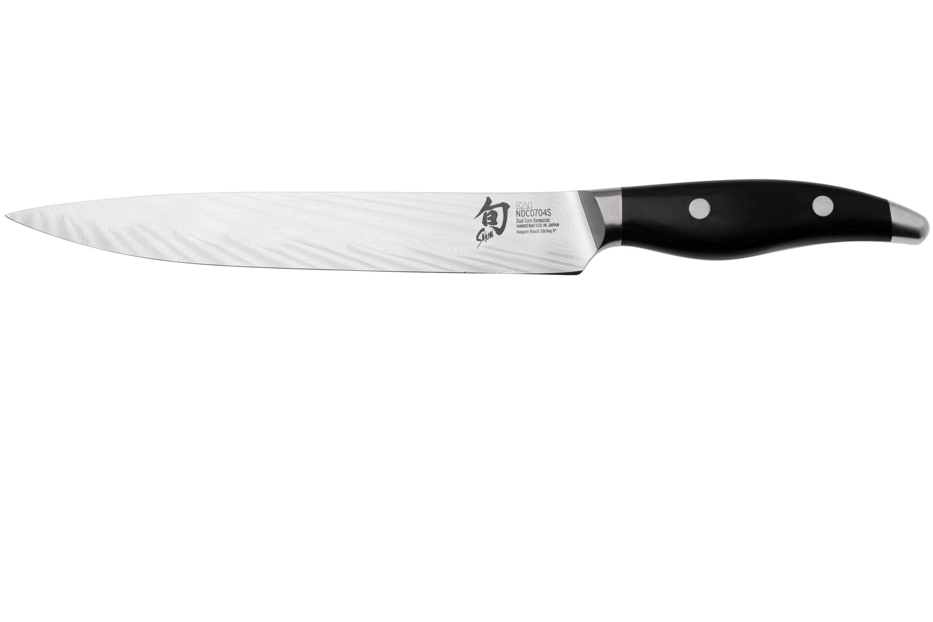 Kai Shun Nagare Black NDC-0704S carving knife, 23 cm | Advantageously ...