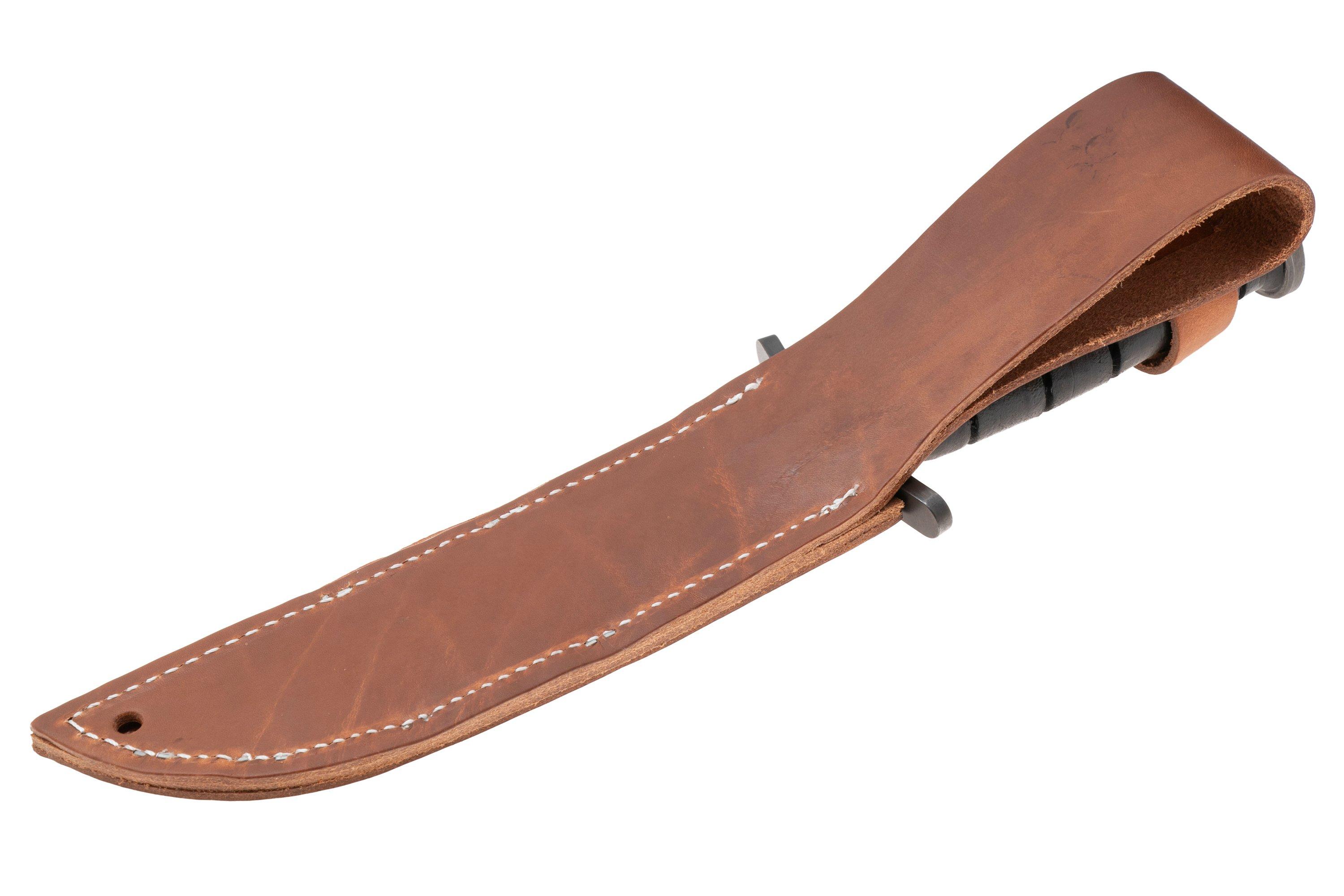 KA-BAR State & Union USMC Red Spacer SU6417, Gun Blued 1095CV, Stacked ...