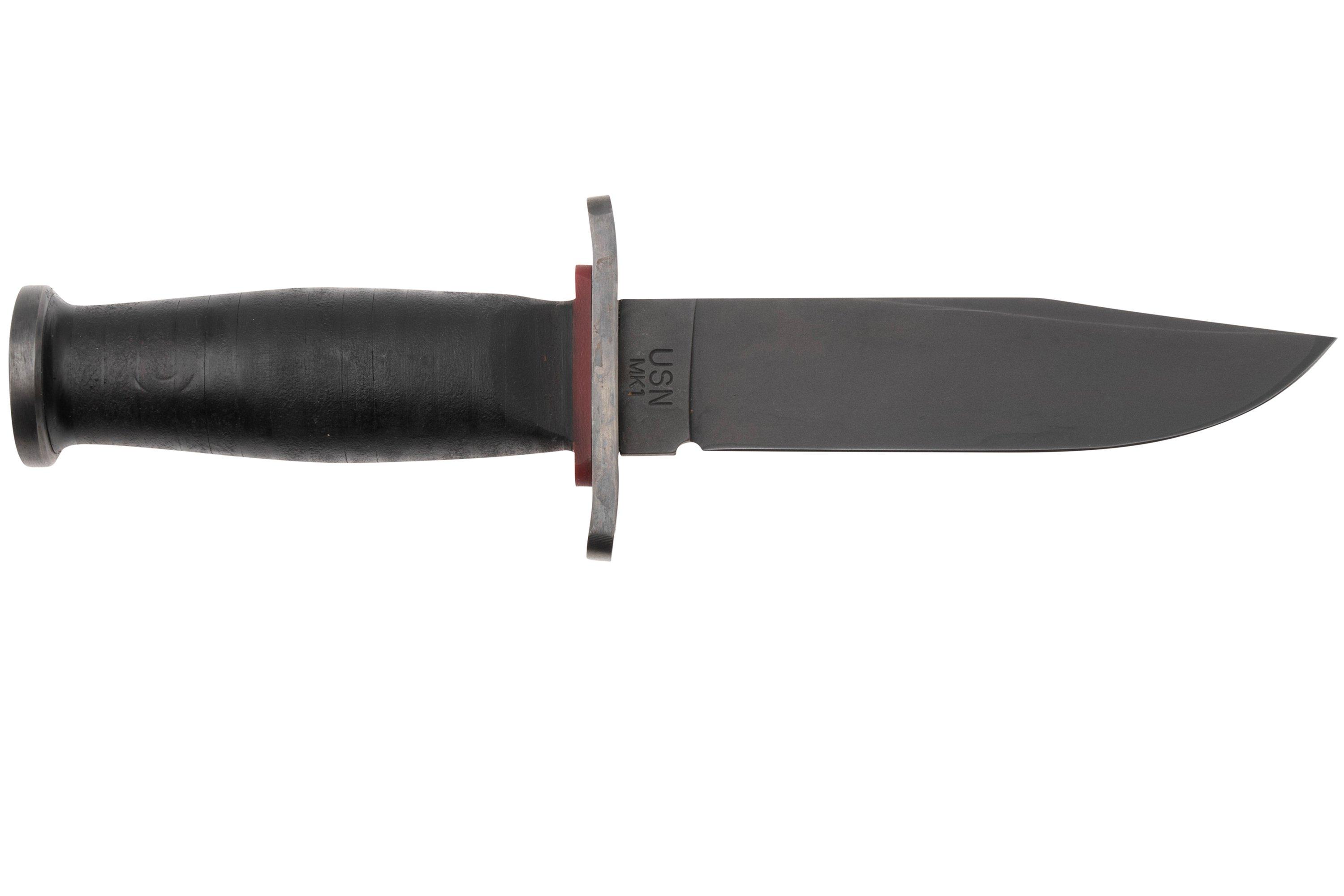 KA-BAR State & Union Mark I Red Spacer USN SU6425MK, Gun Blued 1095CV ...