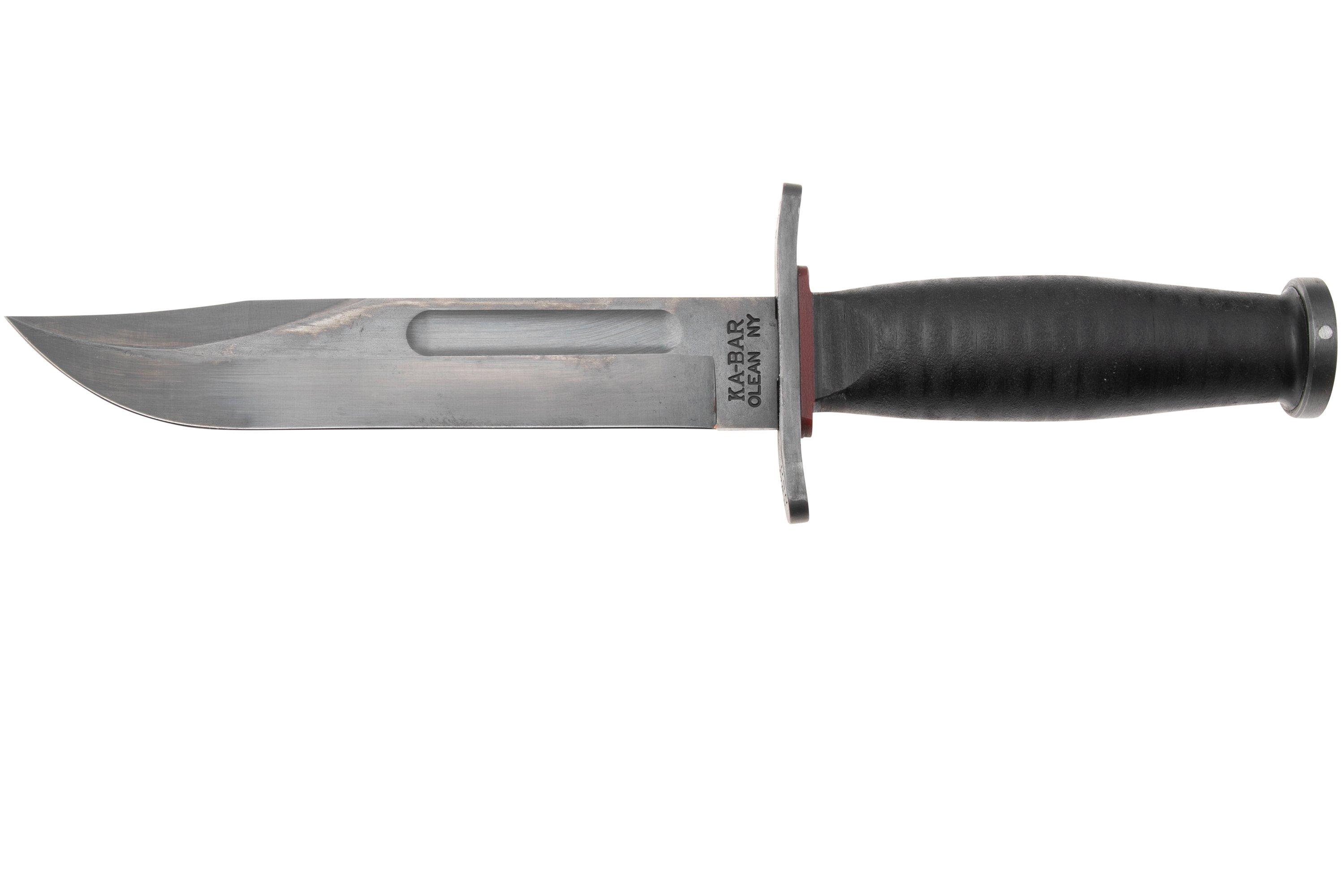 KA-BAR State & Union USN Red Spacer SU6425, Gun Blued 1095CV, Stacked ...