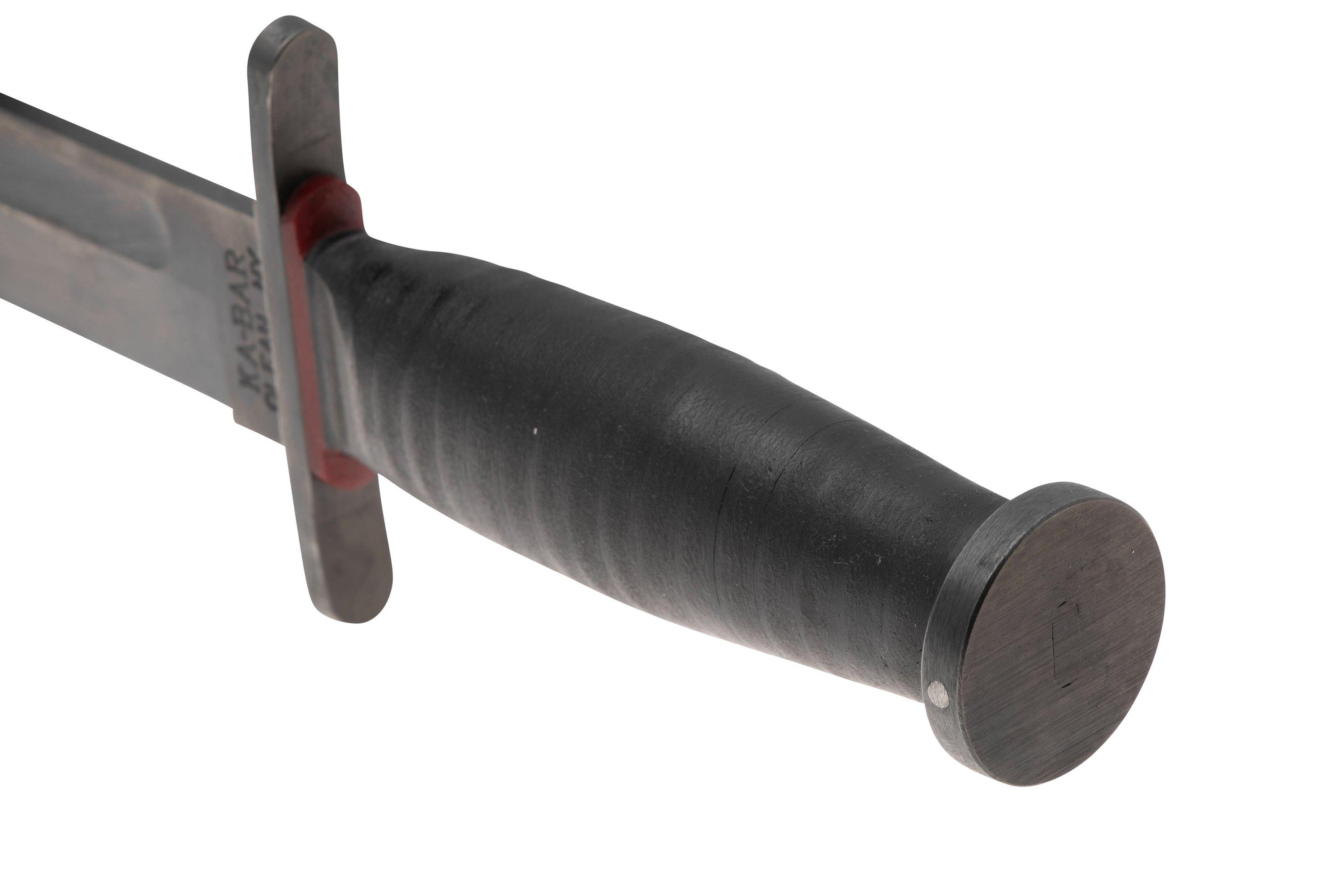 KA-BAR State & Union USN Red Spacer SU6425, Gun Blued 1095CV, Stacked ...