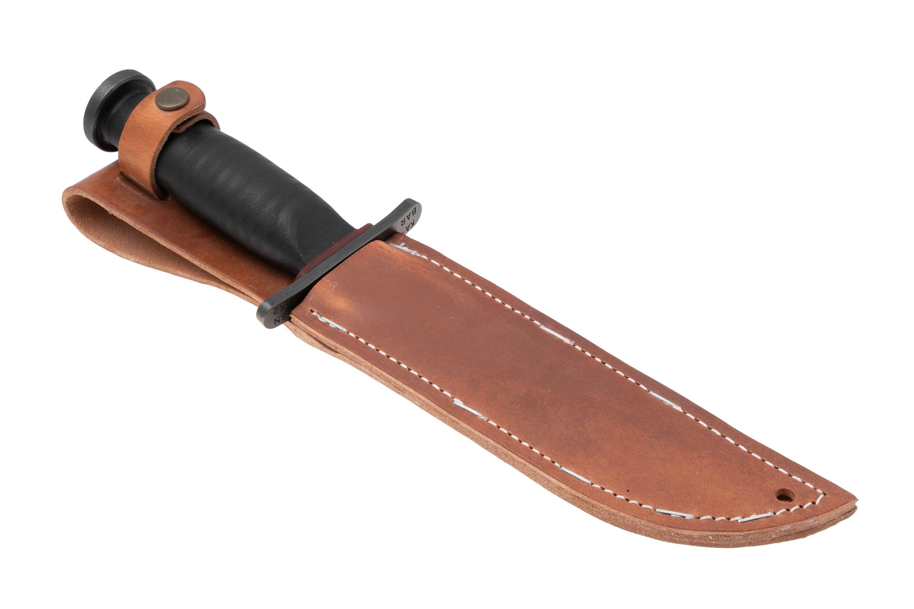 KA-BAR State & Union USN Red Spacer SU6425, Gun Blued 1095CV, Stacked ...