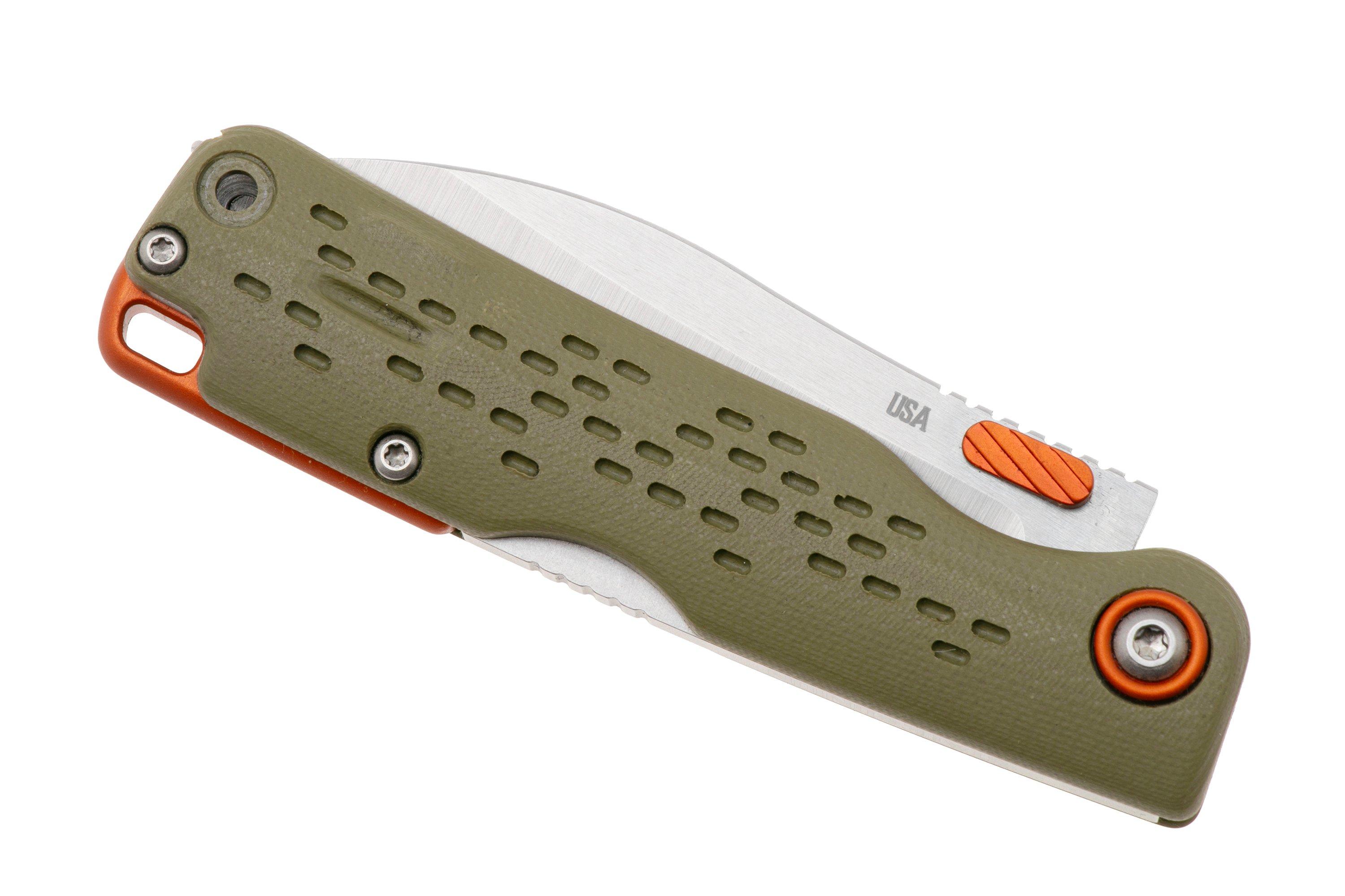 KA-BAR State & Union F01 SUF01OD, Satin S35VN, Olive Drab G10, Orange ...