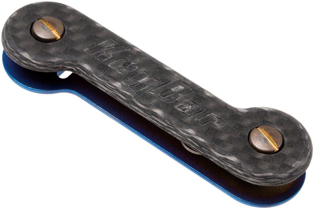 KeyBar Treated Titanium Blue/Carbonfiber key-tool | Advantageously ...