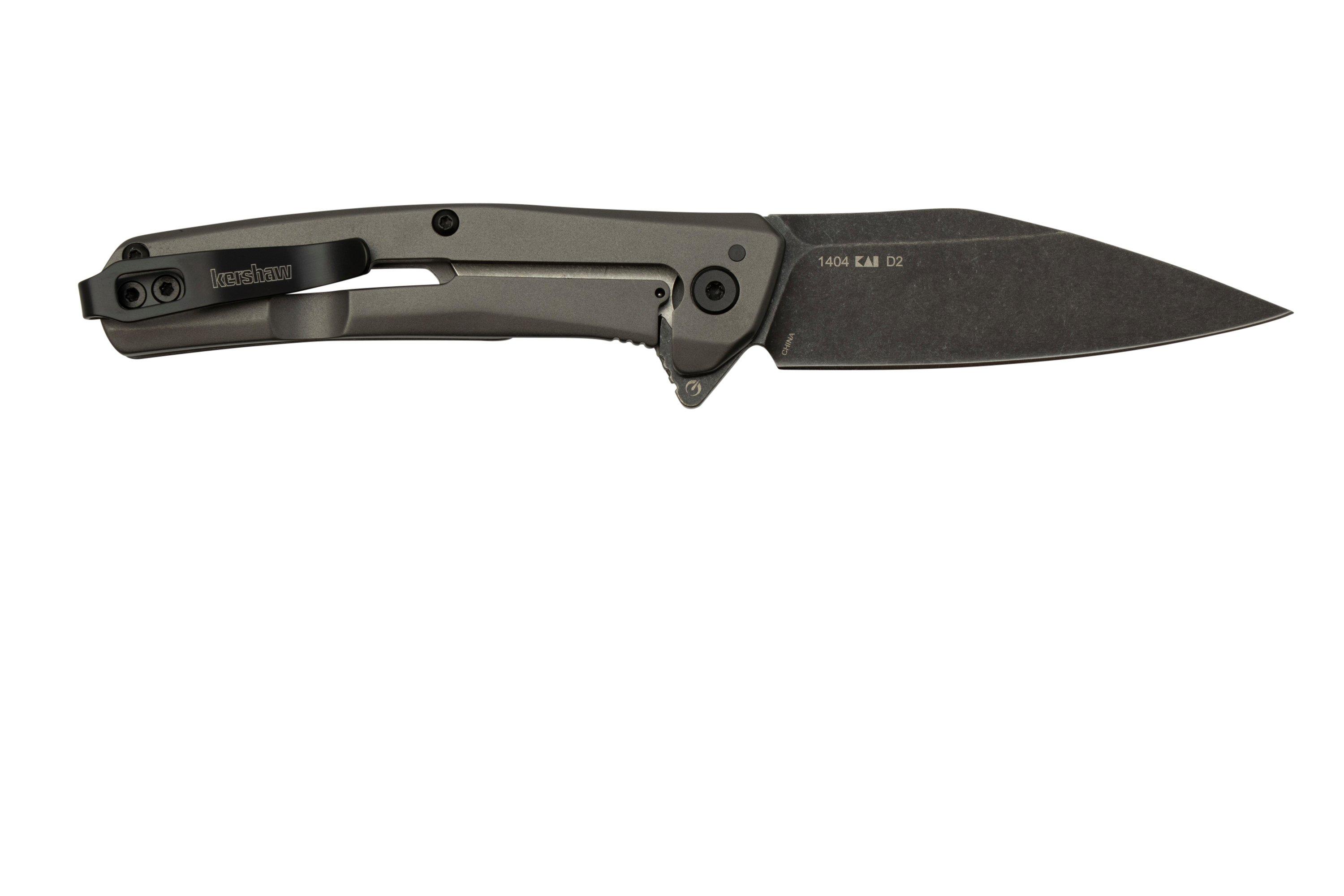 Kershaw Flyby 1404 Assisted Flipper Gray PVD pocket knife ...