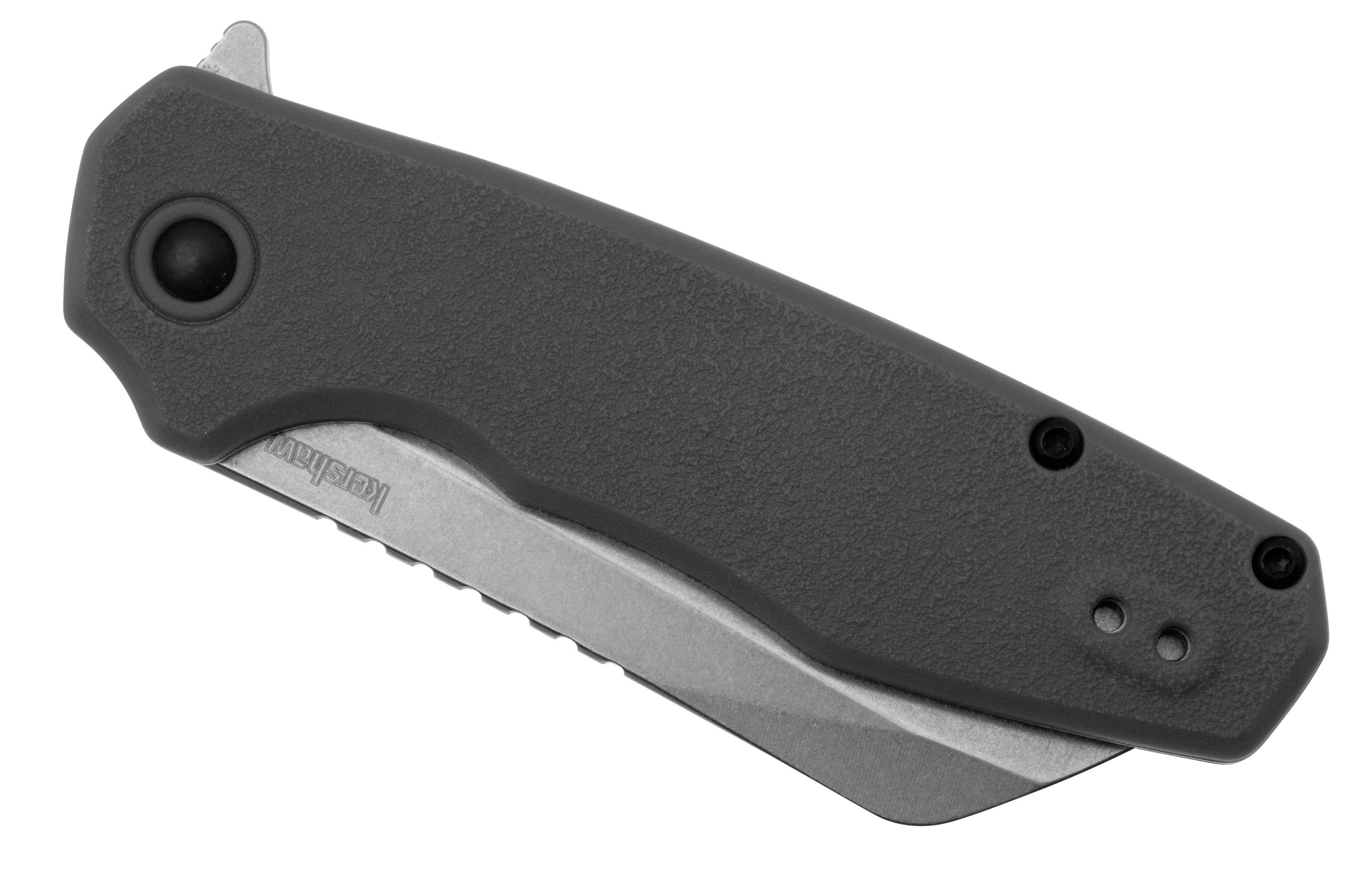 Kershaw Wharf 1414, 8Cr13MoV, Gray FRN, assisted pocket knife ...