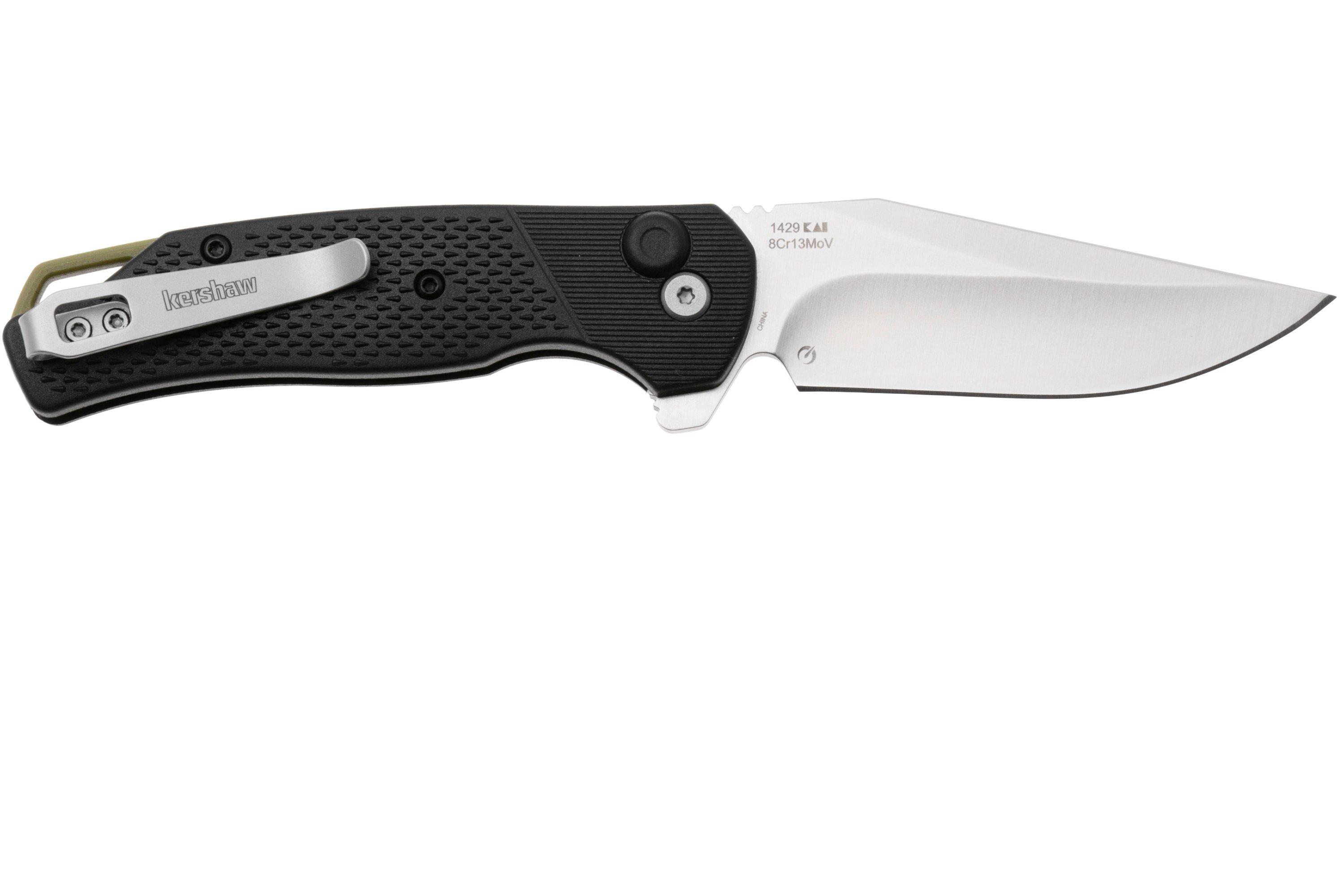 Kershaw Runoff 1429 Satin 8Cr13MoV, Black FRN, pocket knife ...