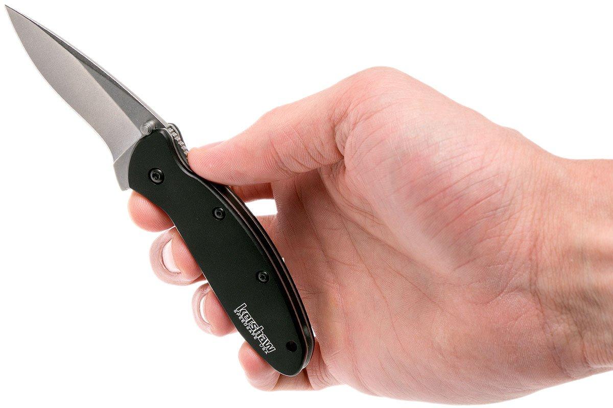 Kershaw Scallion 1620SWBLK pocket knife, black aluminum, Ken Onion ...