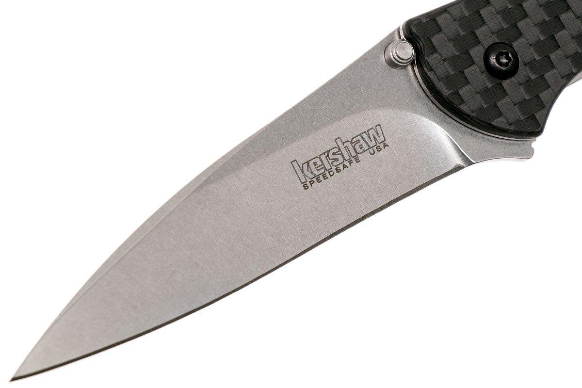 Kershaw 1660CF Leek Carbonfibre CPM154 pocket knife, Ken Onion design ...
