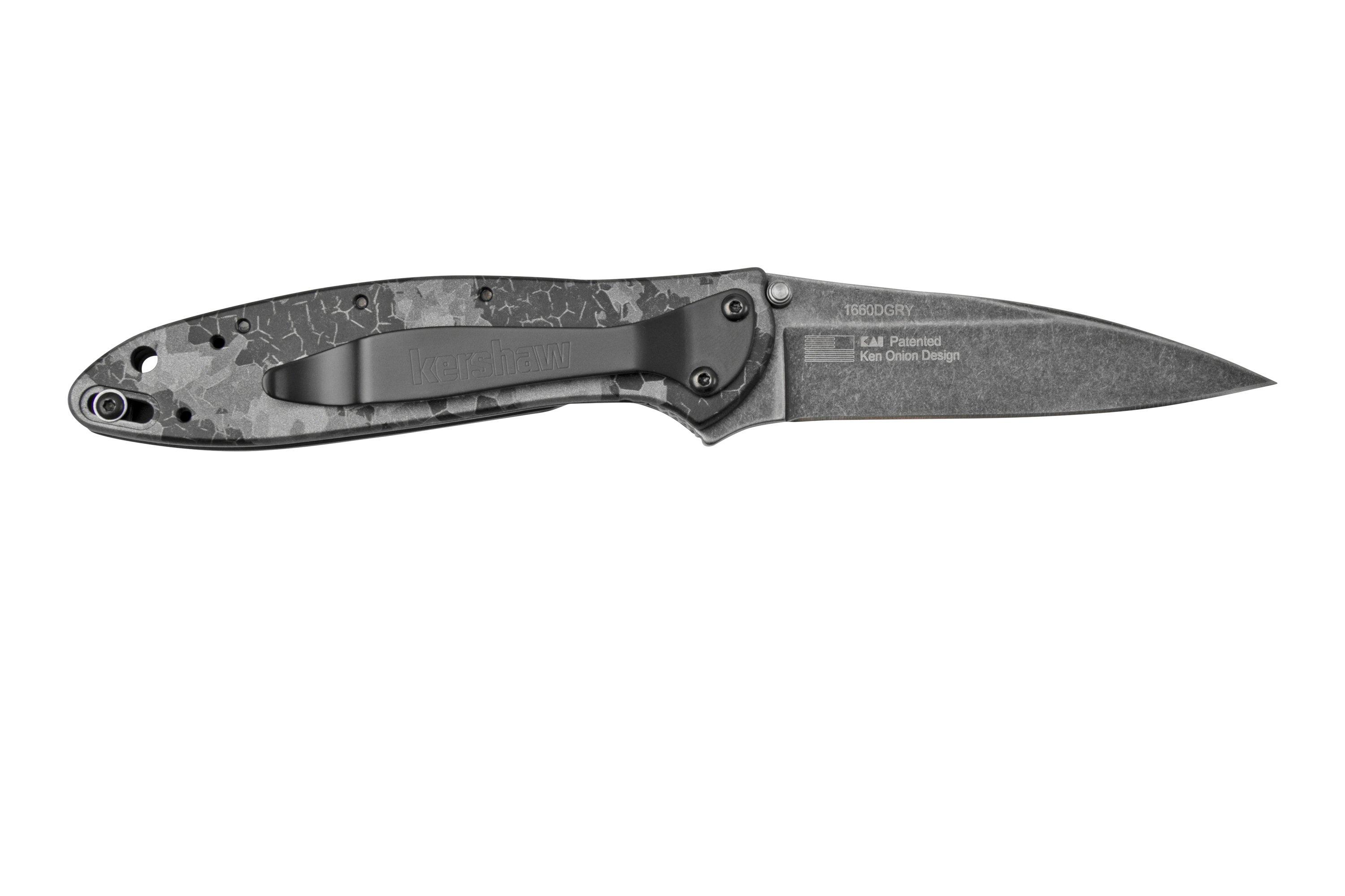 Kershaw Leek 1660DGRY Factory Special Edition pocket knife, Ken Onion ...