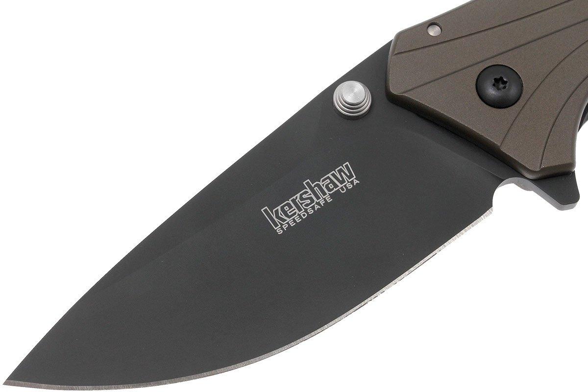 Kershaw Knockout 1870OLBLK pocket knife, Olive Black | Advantageously ...