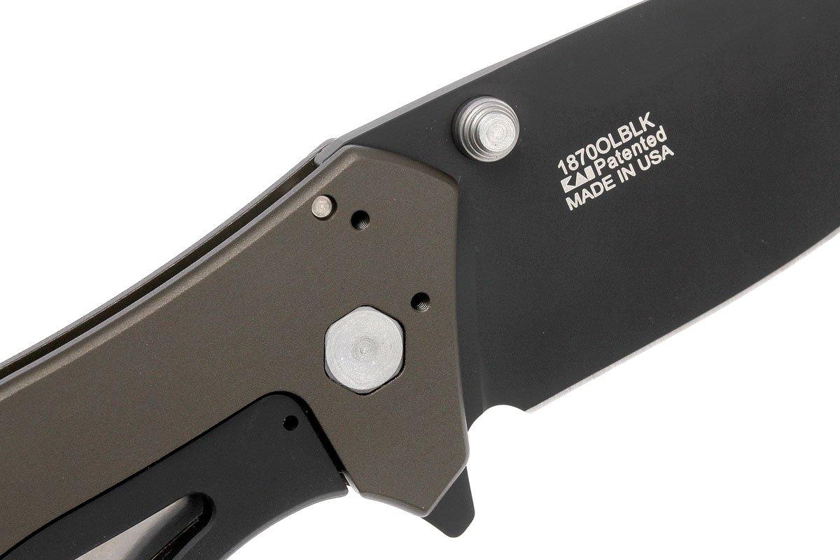 Kershaw Knockout 1870OLBLK pocket knife, Olive Black | Advantageously ...