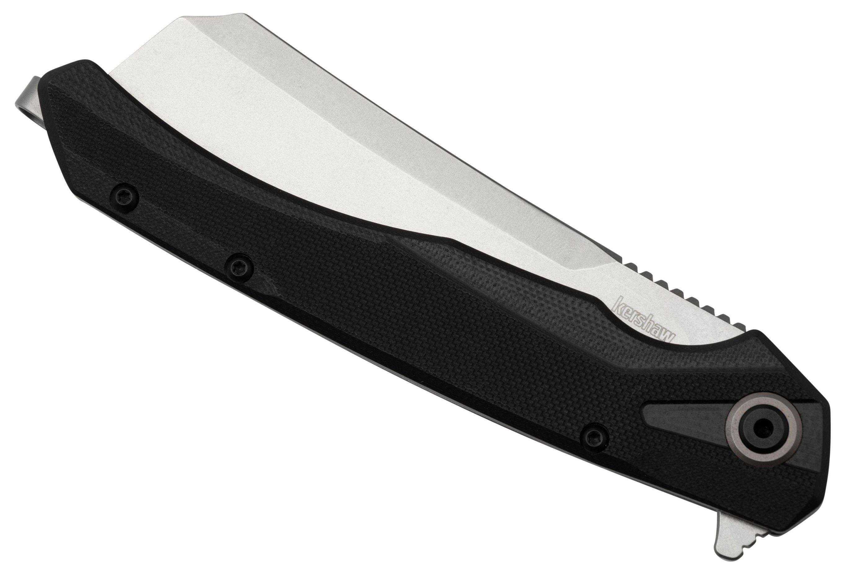 Kershaw Strata Cleaver 2078 Flipper Black G10 pocket knife ...