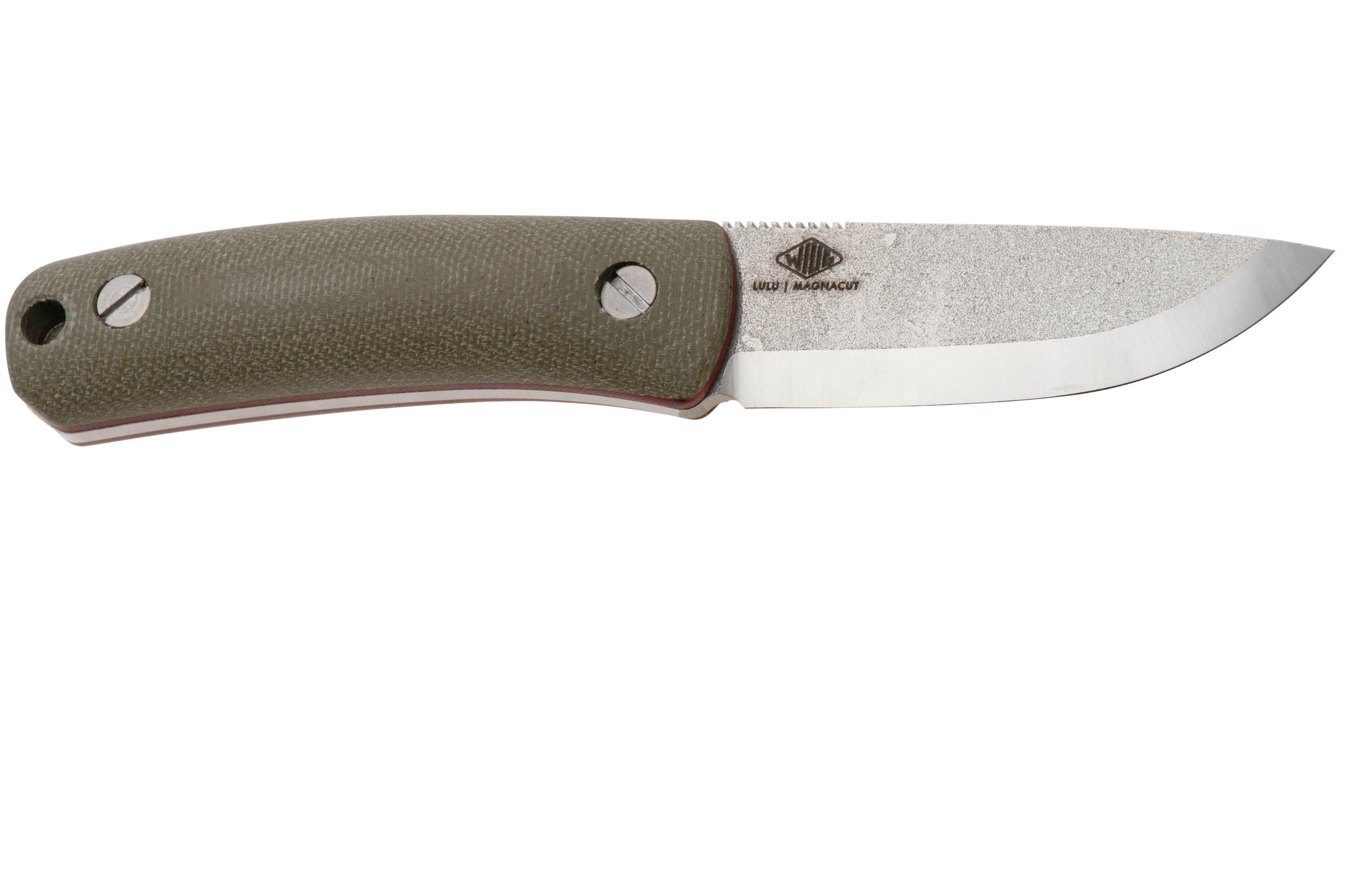 Knafs Lulu KNAFS-00231 Stonewashed CPM MagnaCut, Green Canvas Micarta ...