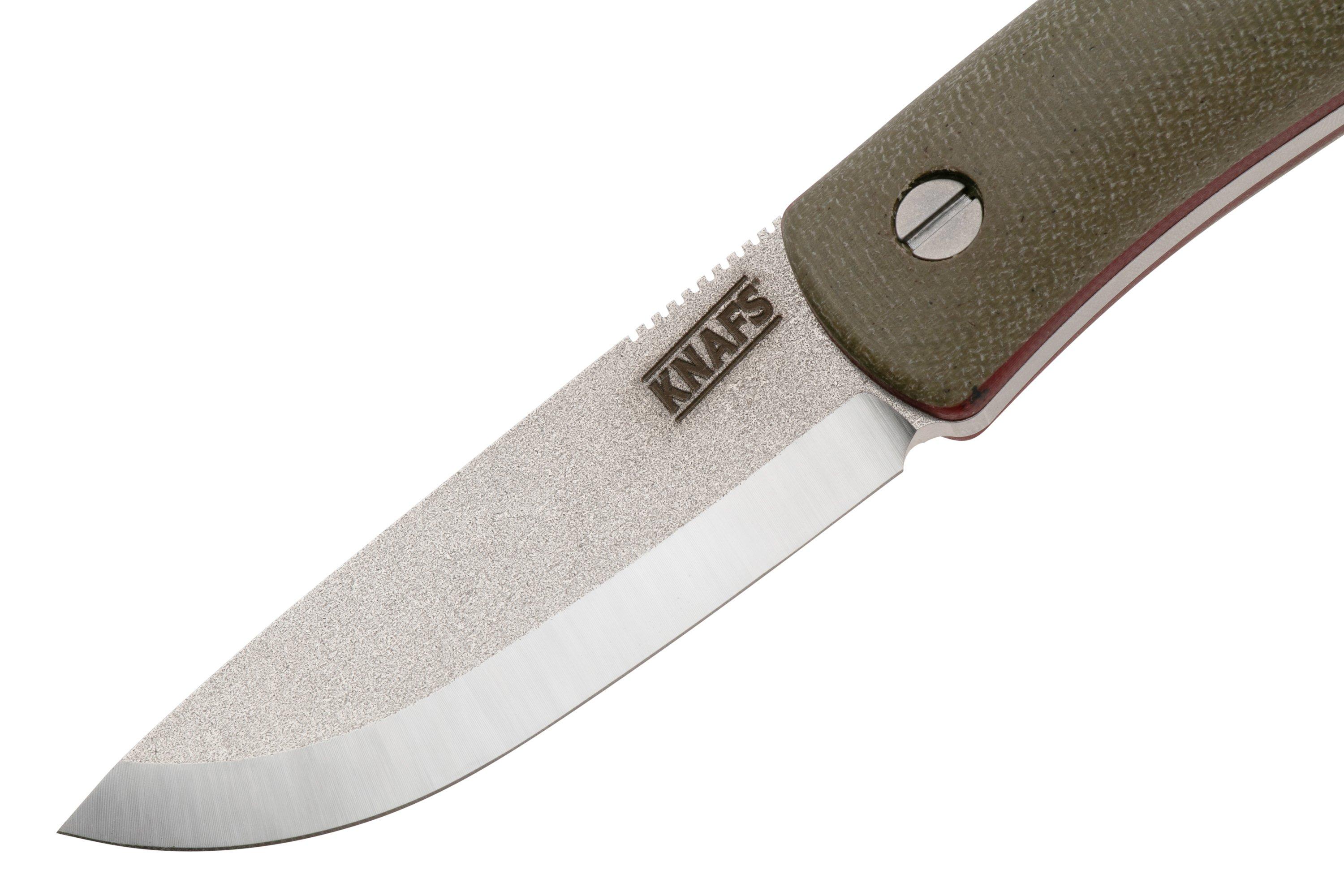 Knafs Lulu KNAFS-00231 Stonewashed CPM MagnaCut, Green Canvas Micarta ...