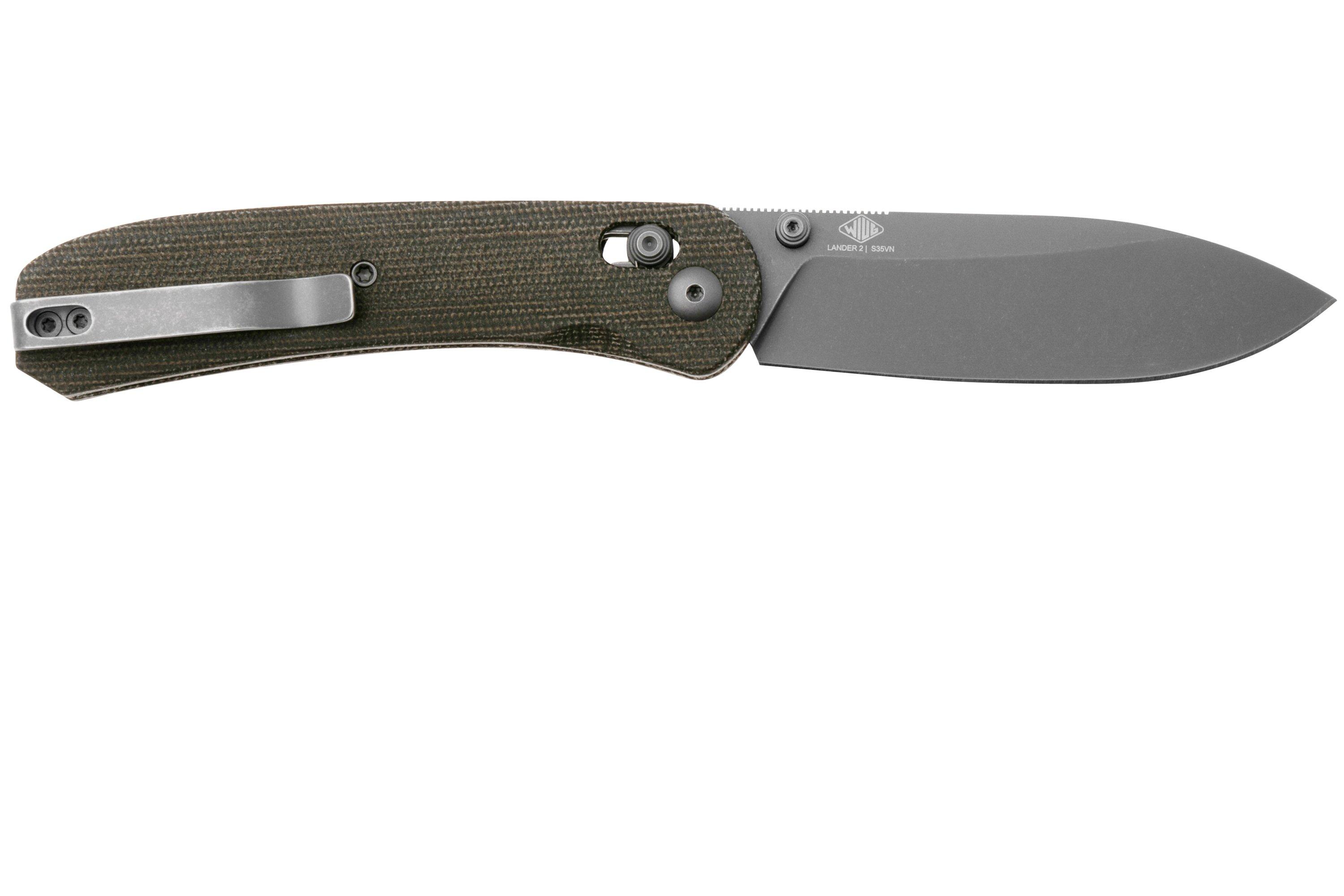Knafs Lander 2 KNAFS-00274 Green Micarta, Clutch Lock, coltello da ...