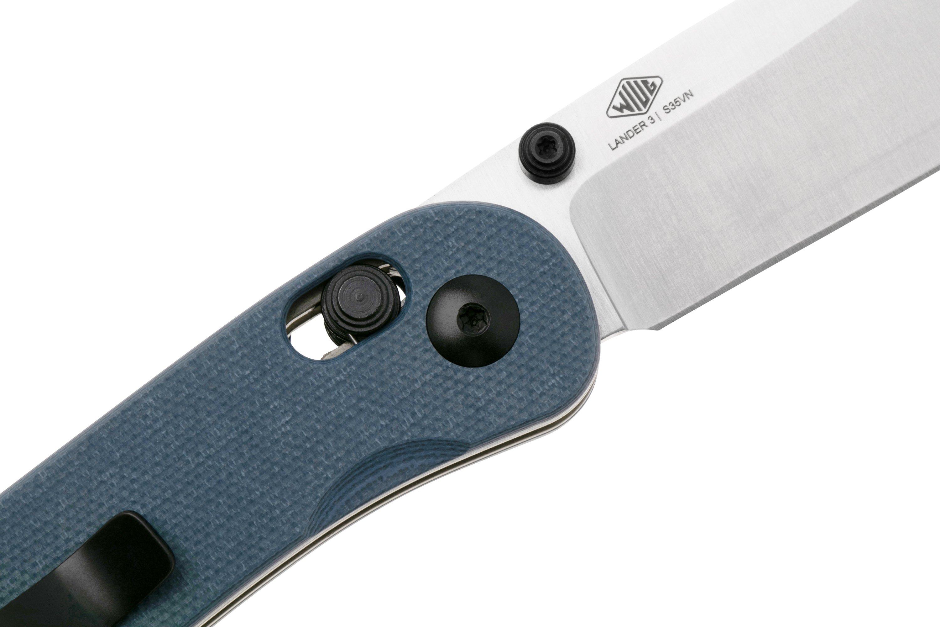 Knafs Lander 3 KNAFS-00275 Horizon Blue G10, Clutch Lock, pocket knife ...