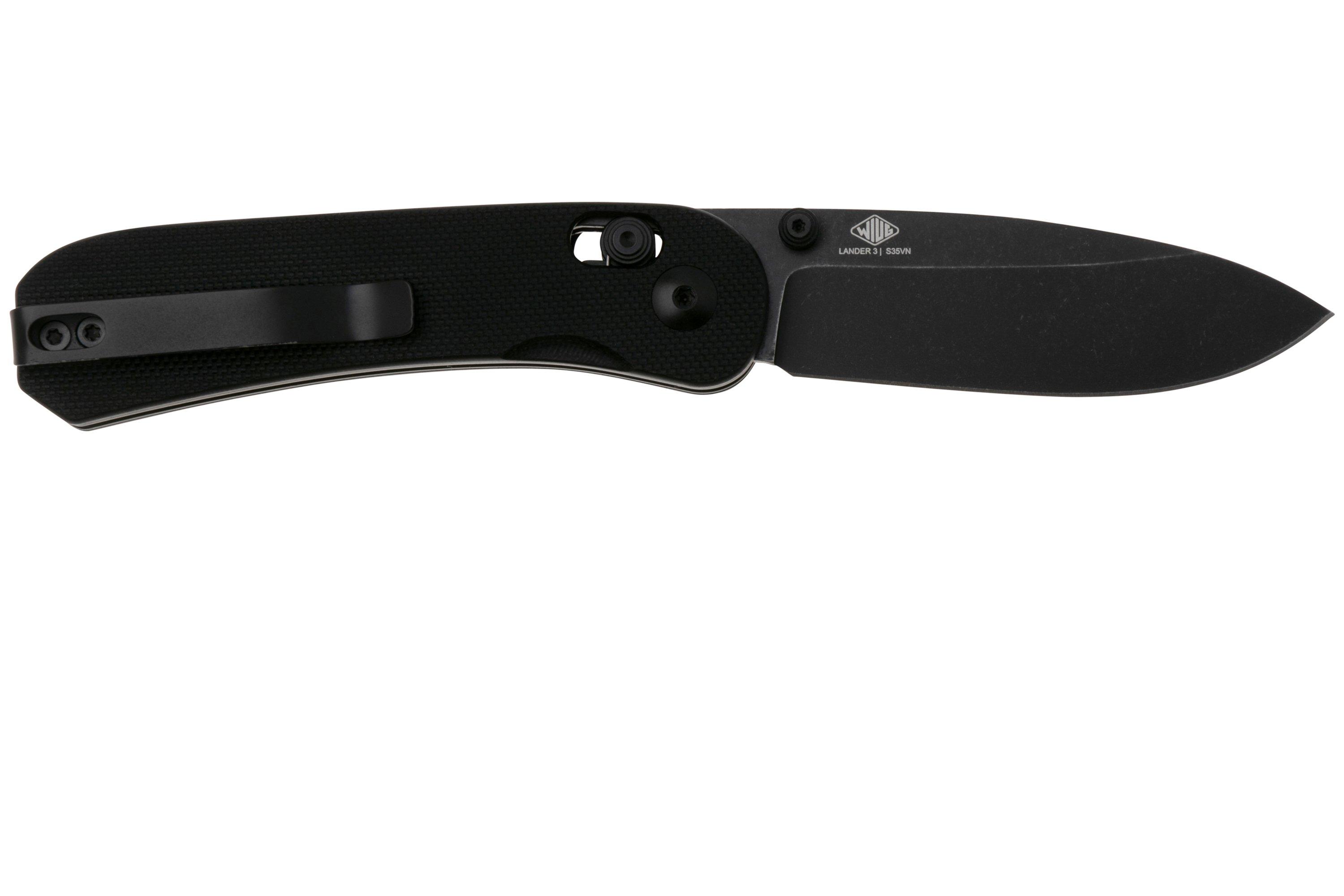 Knafs Lander 3 KNAFS-00276 Black G10, Clutch Lock, pocket knife ...