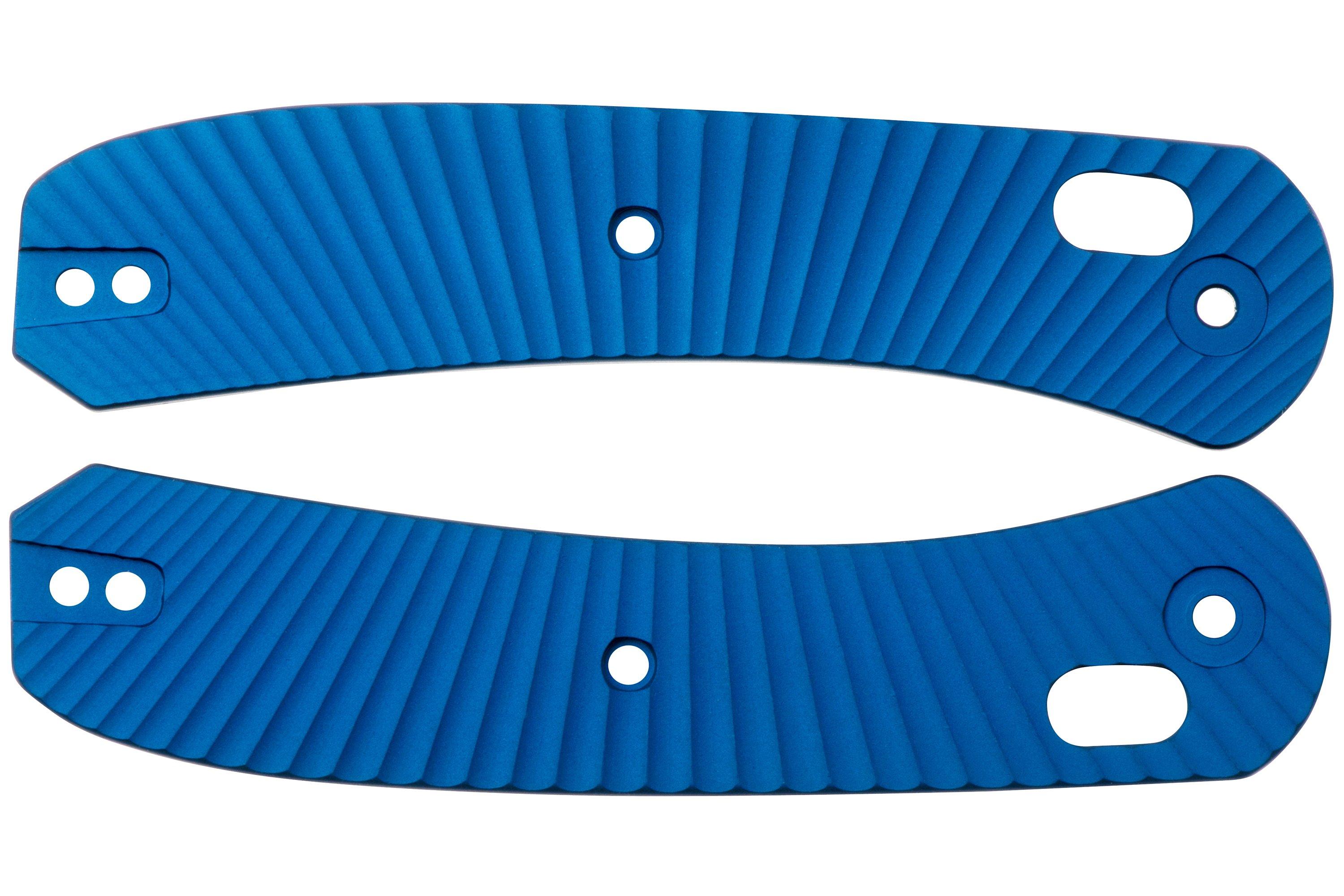 Knafs Lander 2 Knife Scales KNAFS-00296 Blue Aluminum Solar Flare ...