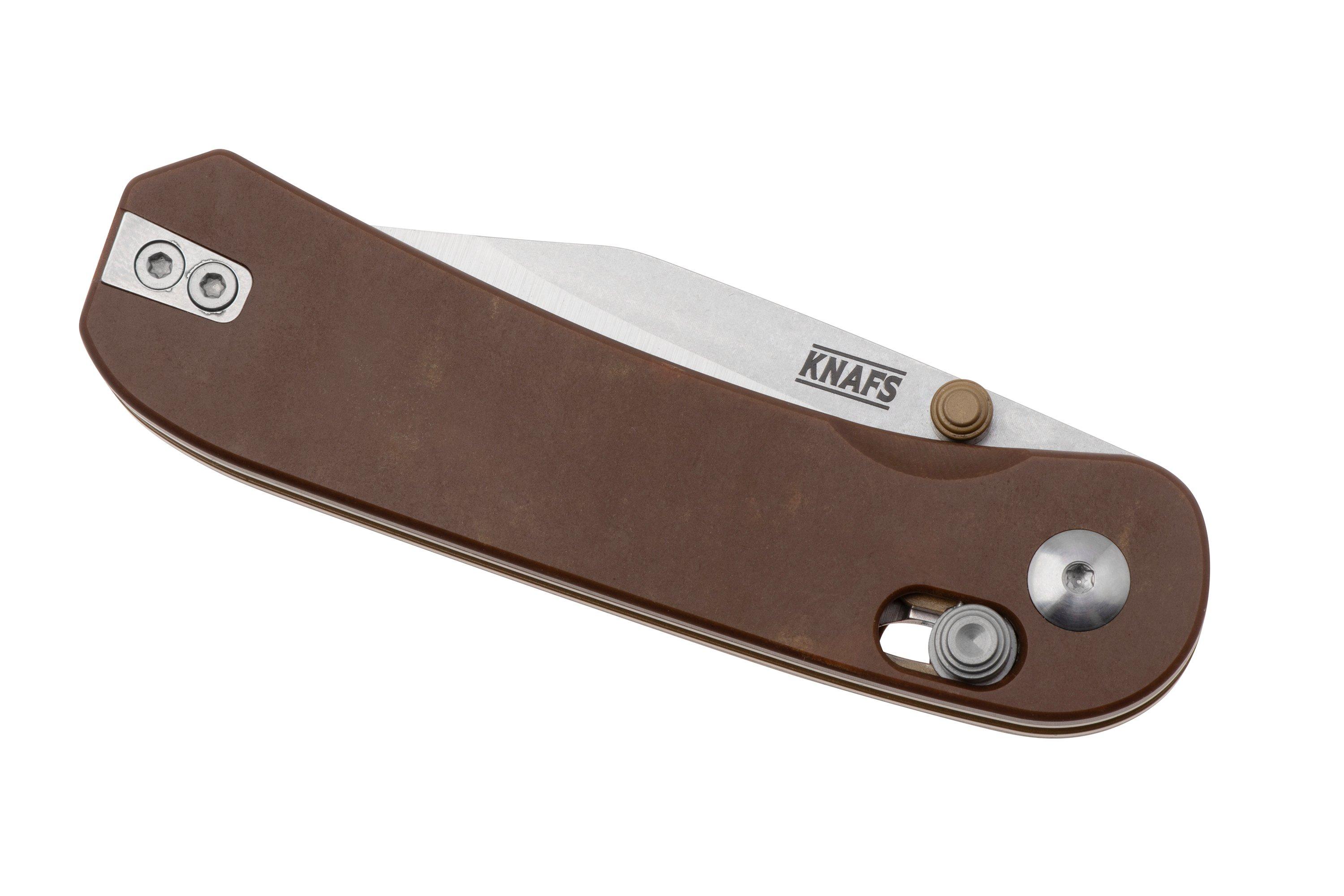 Knafs Lander 3 KNAFS-00392, S35VN Clip Point, Paper Micarta coltello da ...