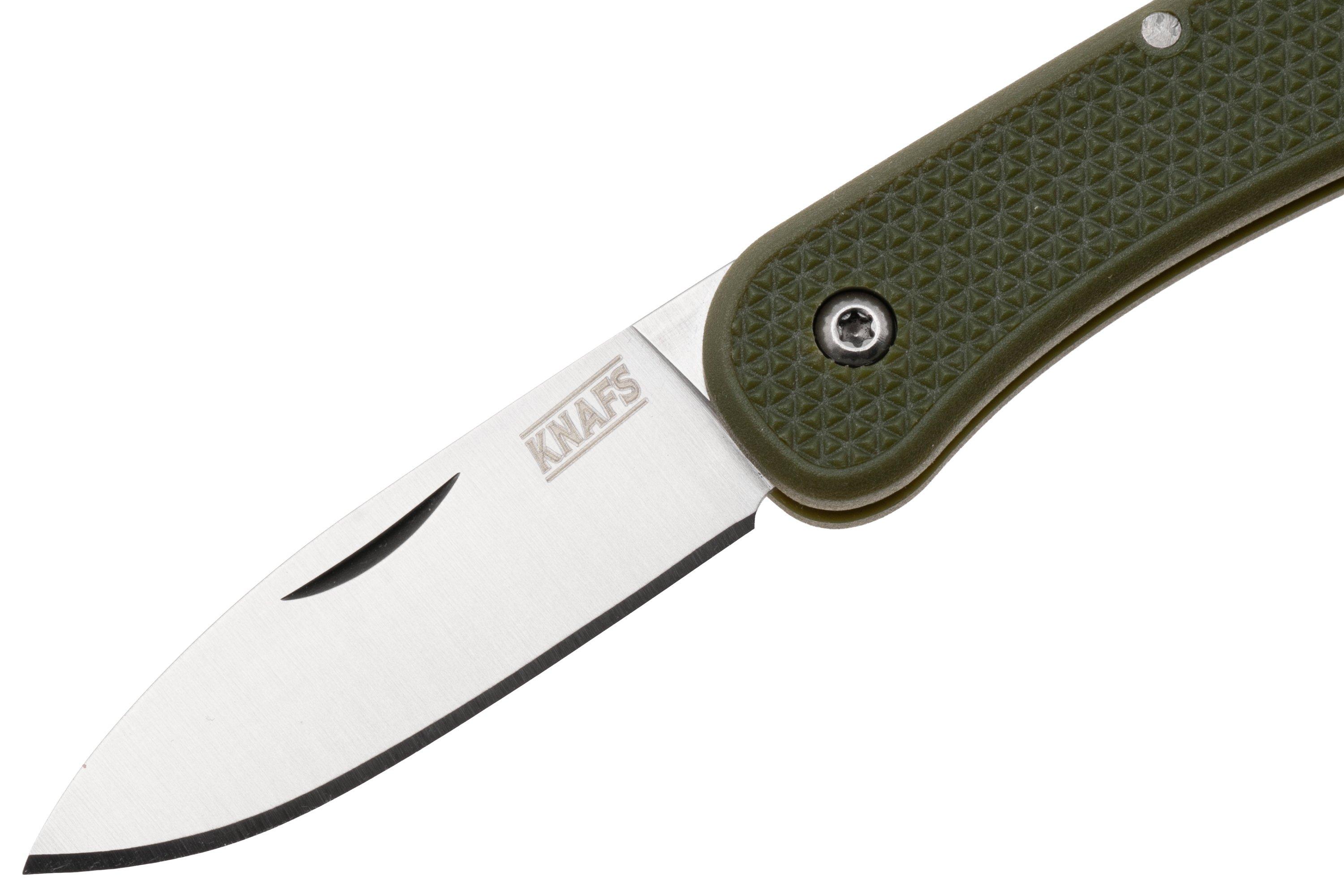 Knafs Lander 6 KNAFS-00426 Satin 4034SS, OD Green FRN, keychain pocket ...