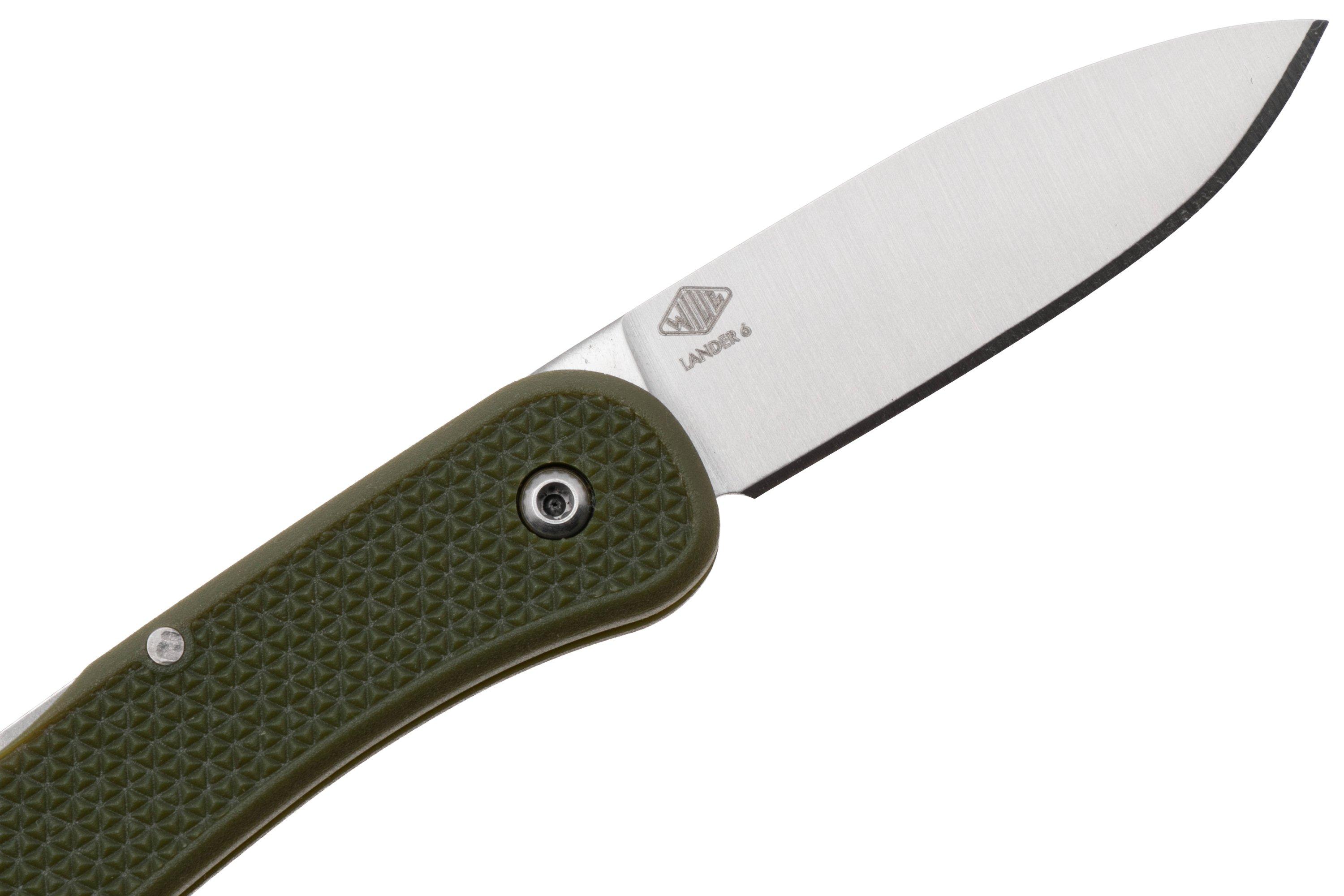 Knafs Lander 6 KNAFS-00426 Satin 4034SS, OD Green FRN, keychain pocket ...