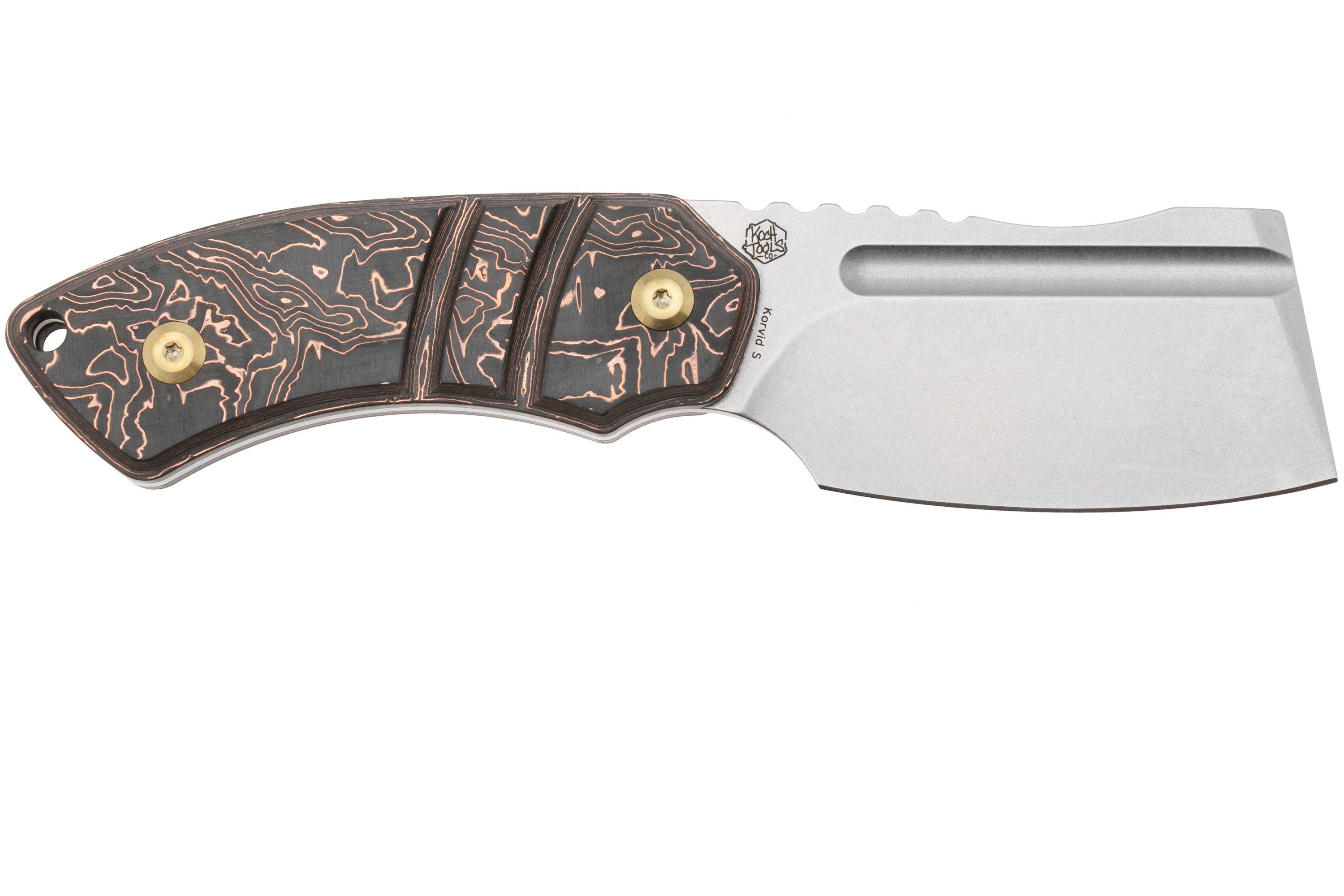 Kansept Korvid S G2030A7 Stonewashed CPM S35VN, Copper Carbon Fiber ...