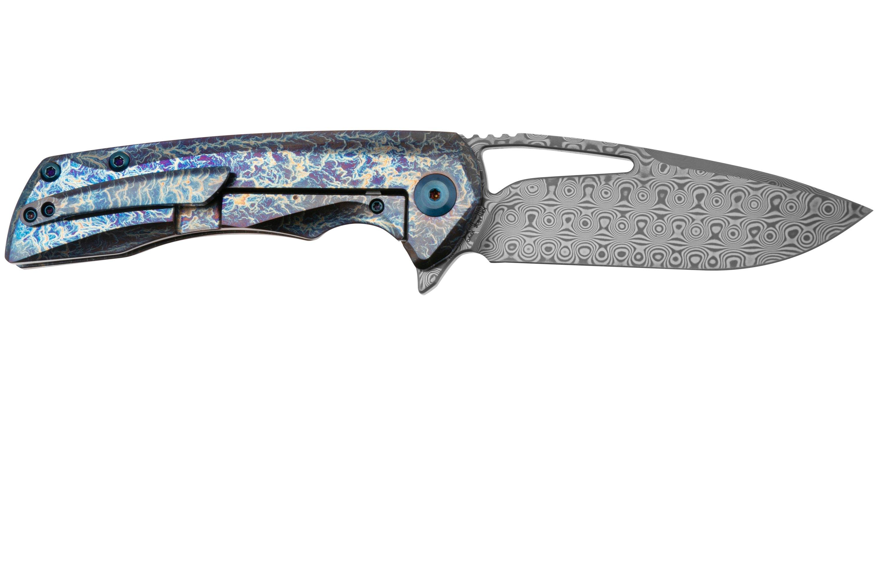 Kansept Kryo K1001A6 Damascus, Lightning Strike Titanium, navaja, Kim ...