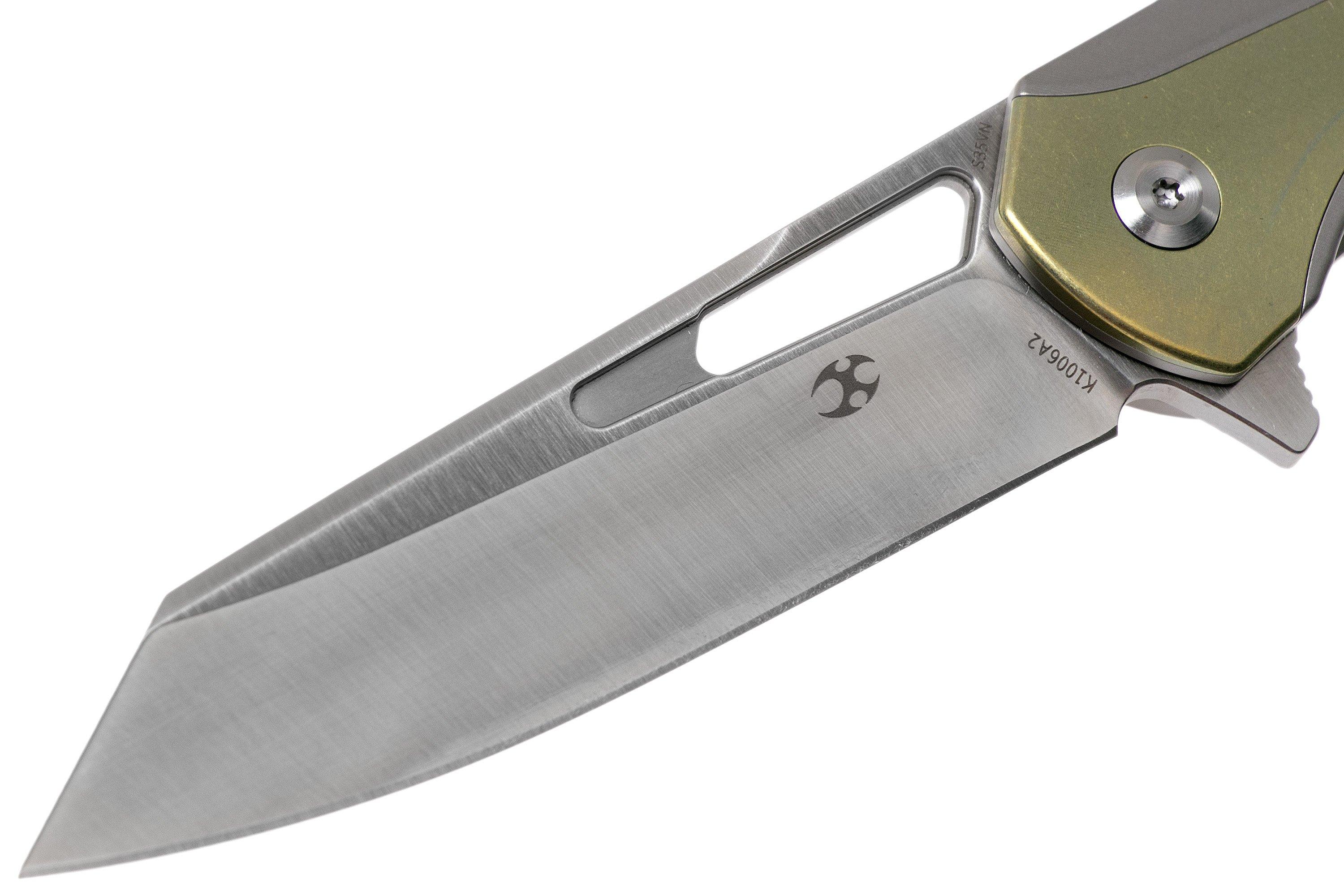 Kansept Shard K1006A2 Titanium, Gold Titanium Inlay pocket knife, Kim ...