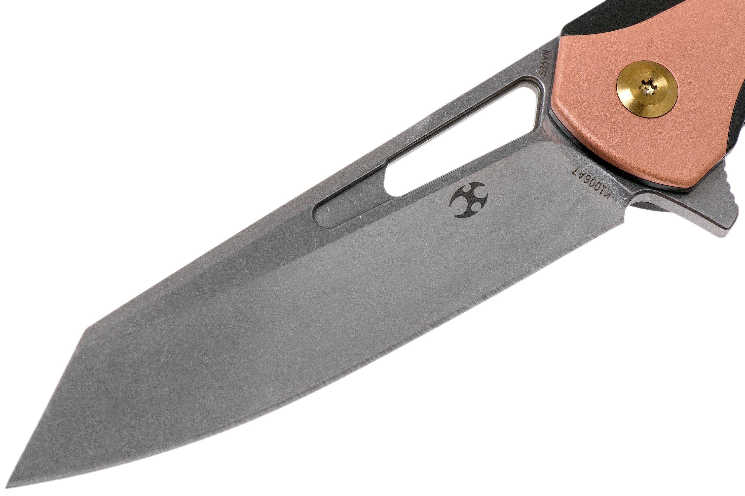 Kansept Shard K1006A7 Black Titanium, Copper Inlay pocket knife, Kim ...