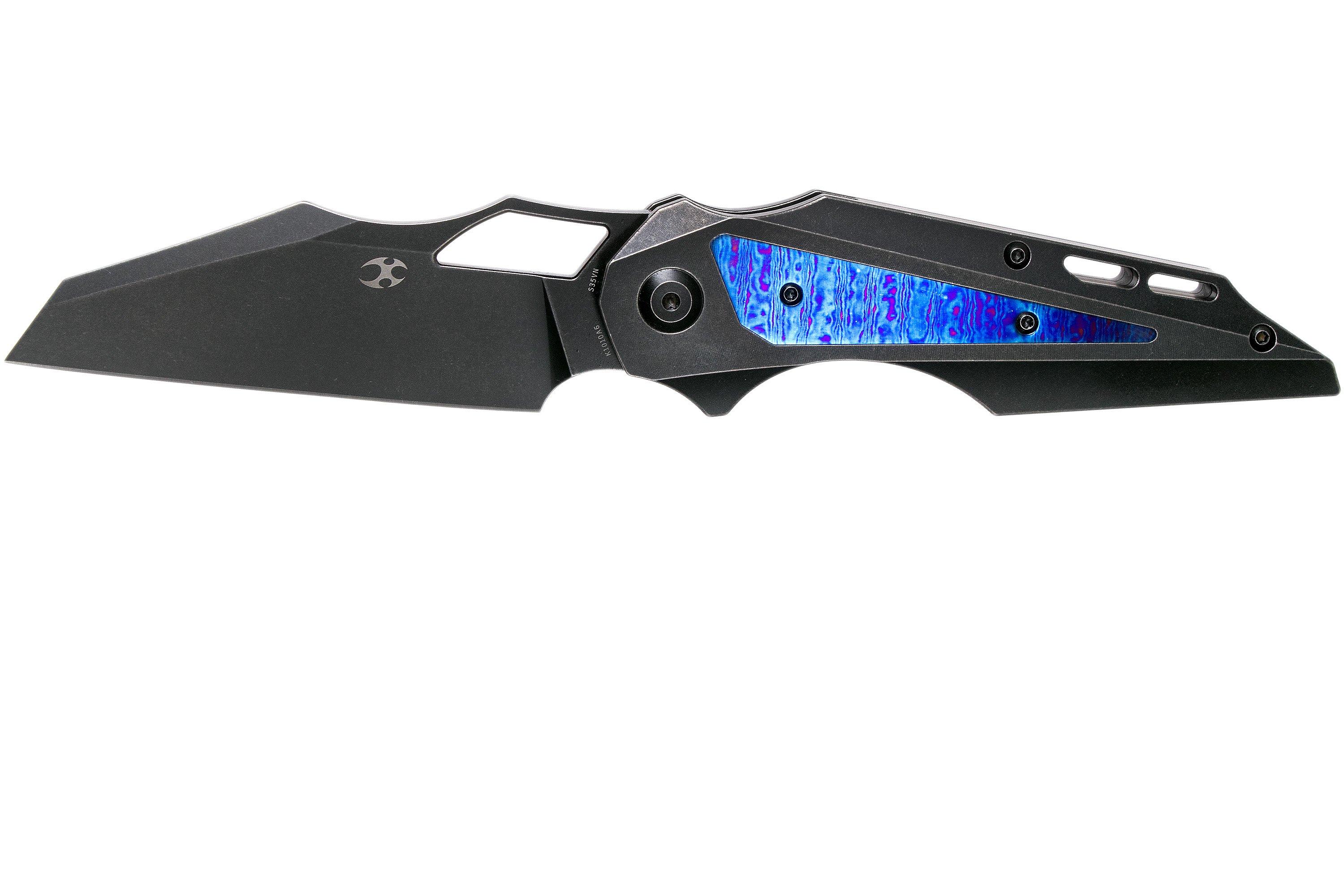 Kansept Genesis K1010A6 Black Titanium, Timascus pocket knife, Jelly ...